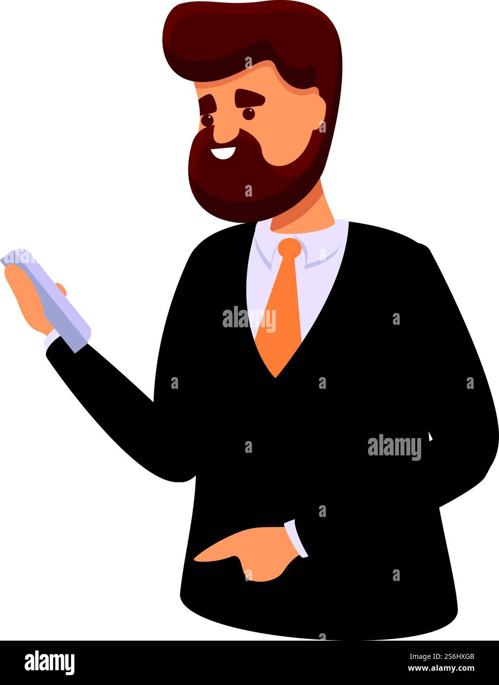 Businessman messaging network icon. Cartoon of Businessman messaging ...