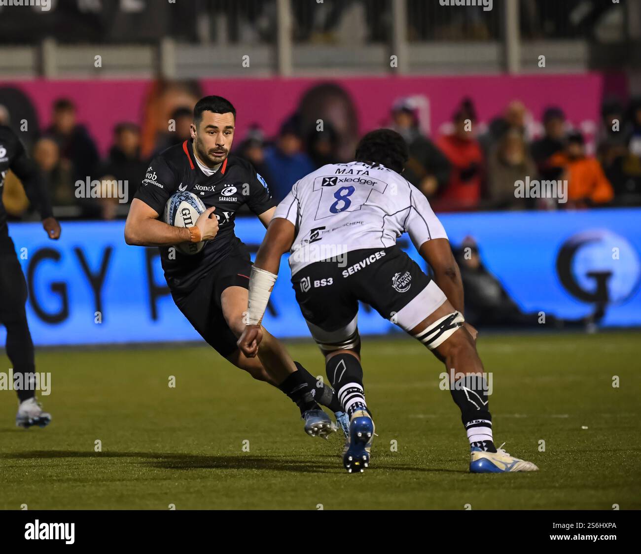 Alex Lozowski of Saracens in action during the Gallagher Premiership ...
