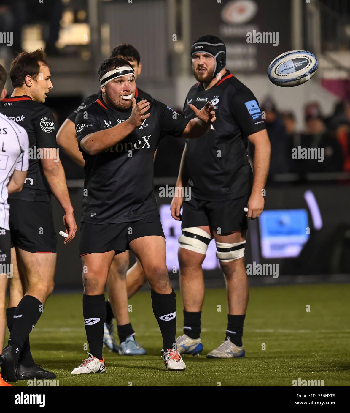 Jamie George of Saracens in action during the Gallagher Premiership ...