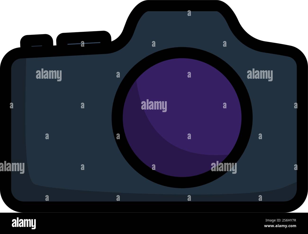 Icon Of Photo Camera. Editable Bold Outline With Color Fill Design ...