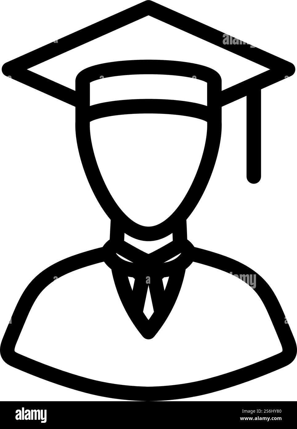 Lawyer Man Icon. Editable Bold Outline Design. Vector Illustration ...
