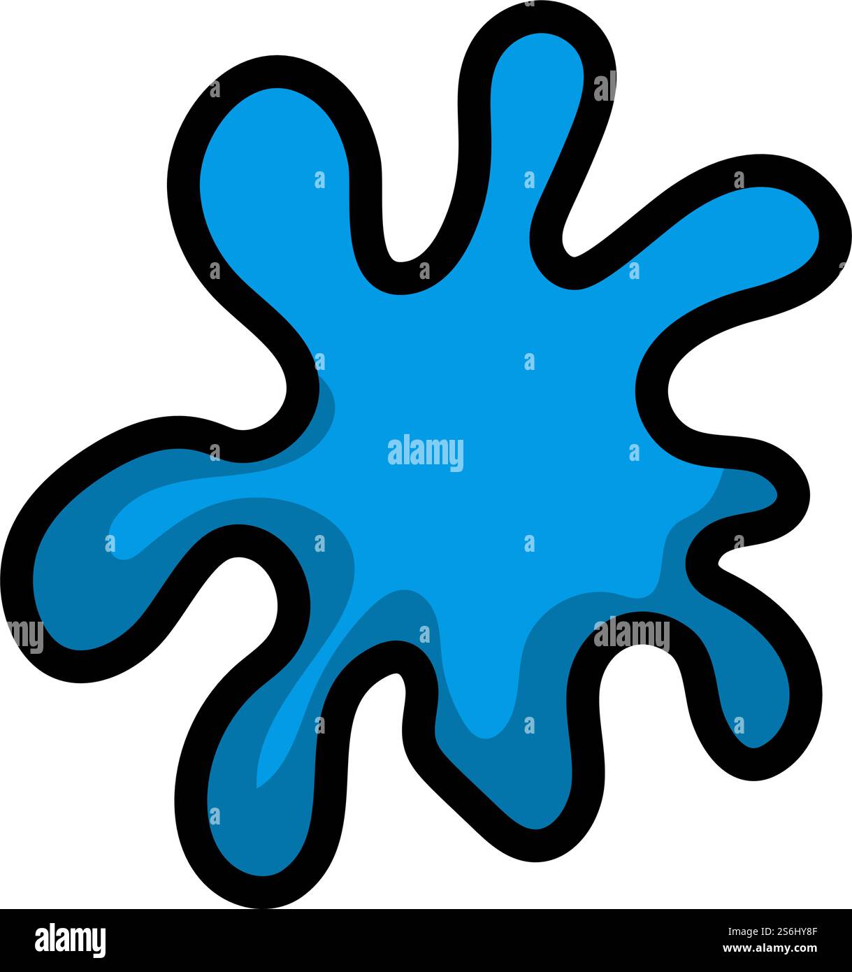 Paint Blot Icon. Editable Bold Outline With Color Fill Design. Vector ...