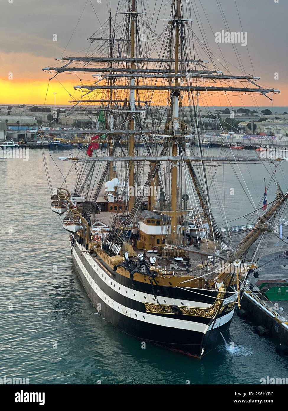 Abu Dhabi, UAE - January 3, 2025: The majestic tall ship Amerigo ...