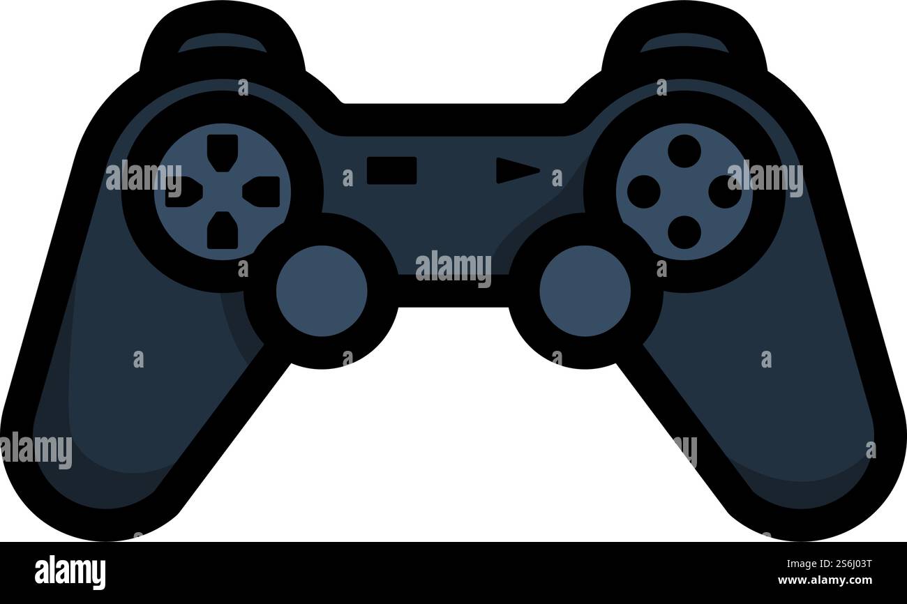 Gamepad Icon. Editable Bold Outline With Color Fill Design. Vector ...