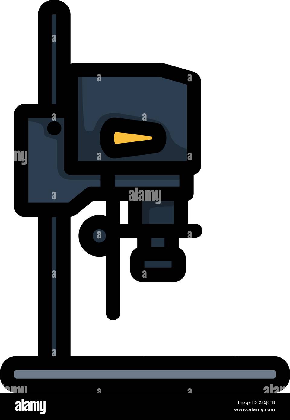 Icon Of Photo Enlarger. Editable Bold Outline With Color Fill Design ...