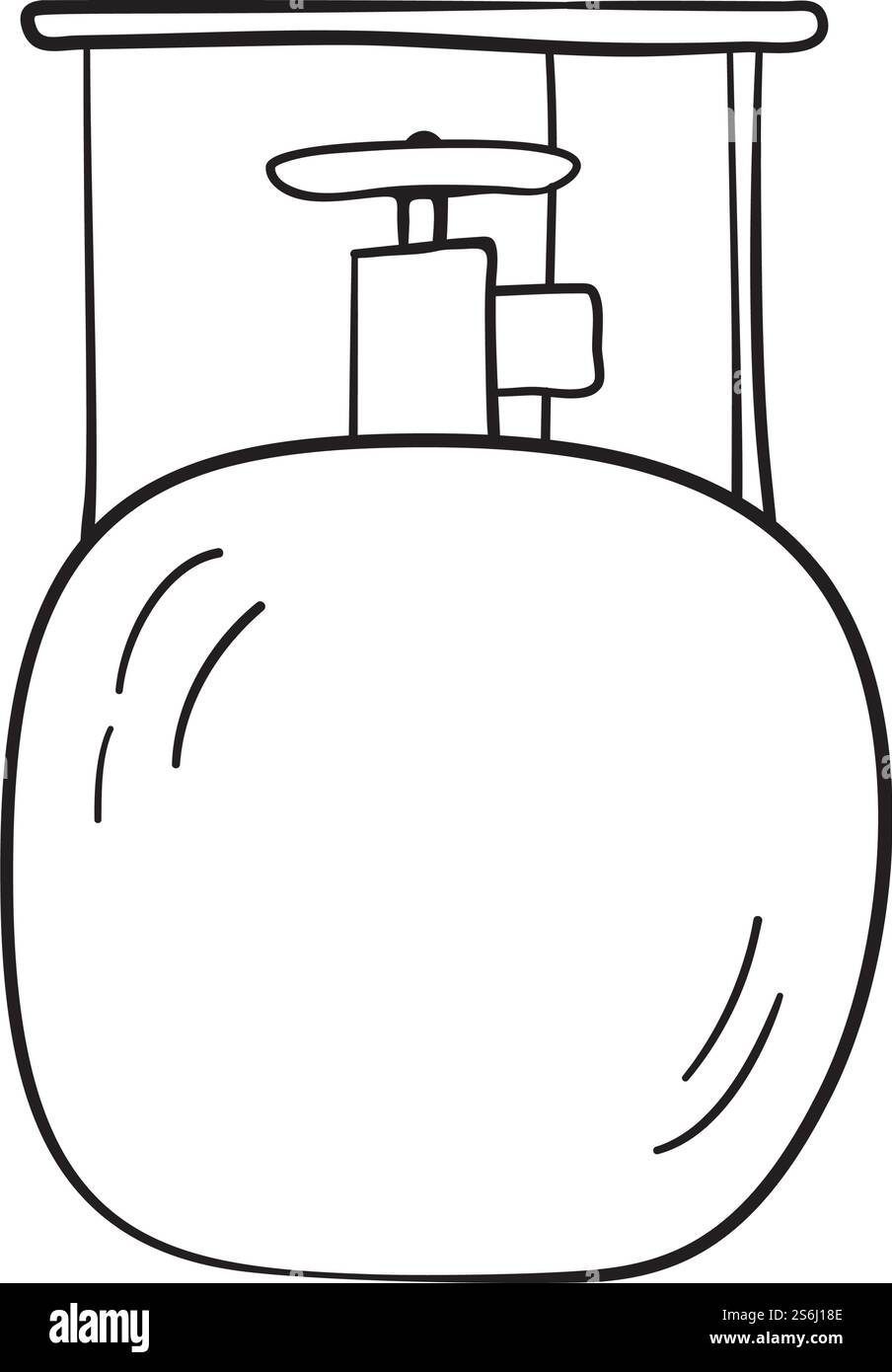 Icon Of Camping Gas Container. Hand Drawn Sketch Design. Vector ...