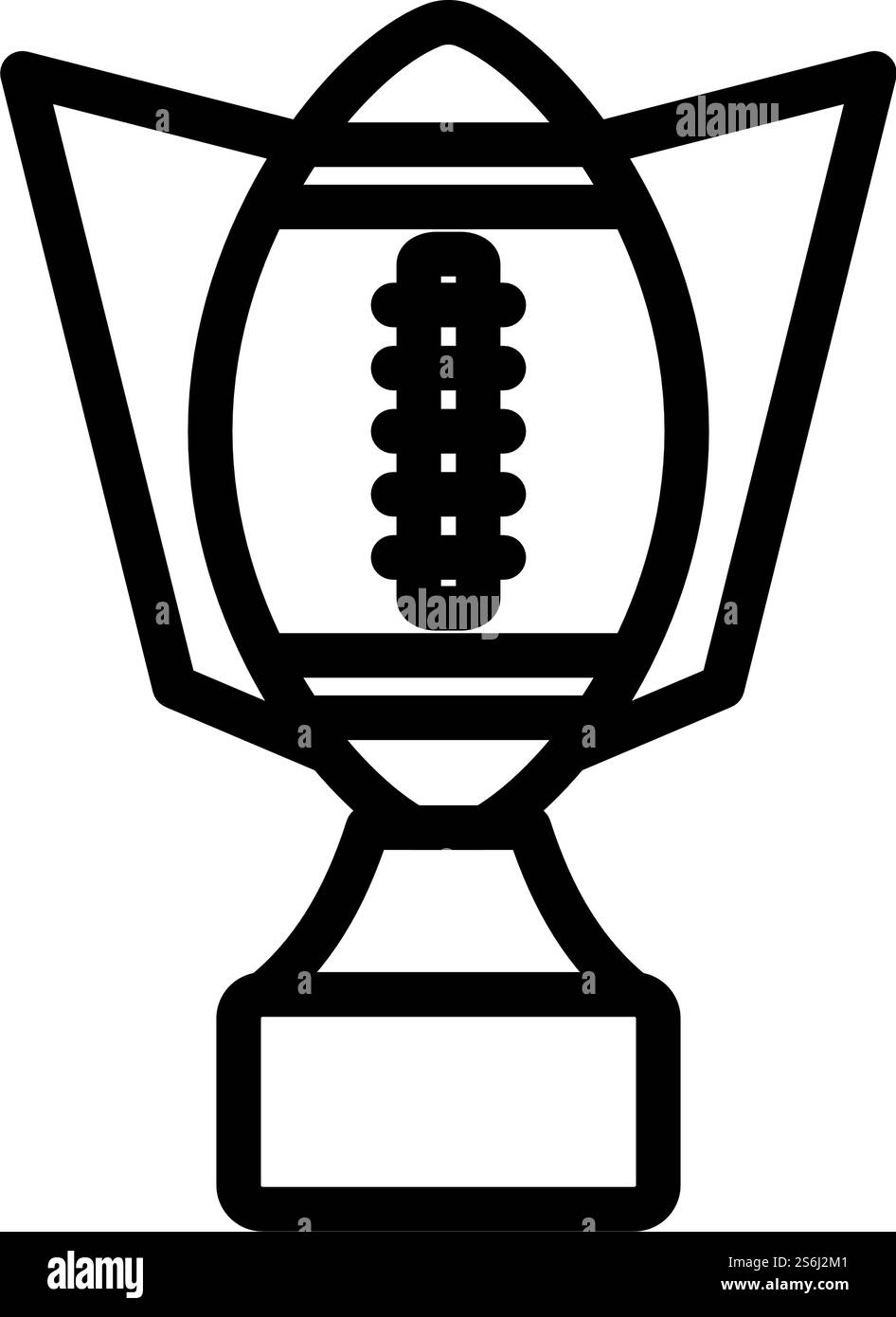 American Football Trophy Cup Icon. Editable Bold Outline Design. Vector ...
