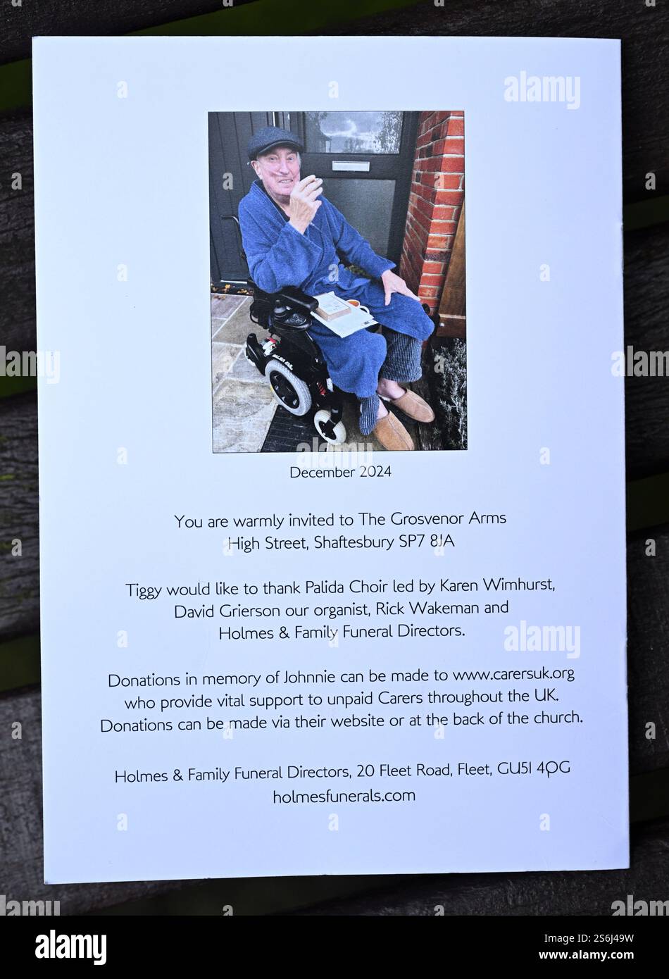 Somerset, UK. January 17th, 2025. The funeral of Radio DJ Johnnie ...