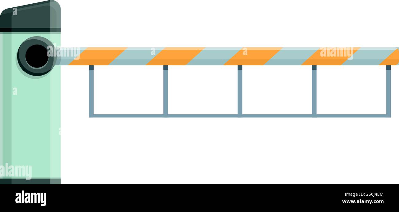 Automatic barrier icon. Cartoon and flat of Automatic barrier vector ...