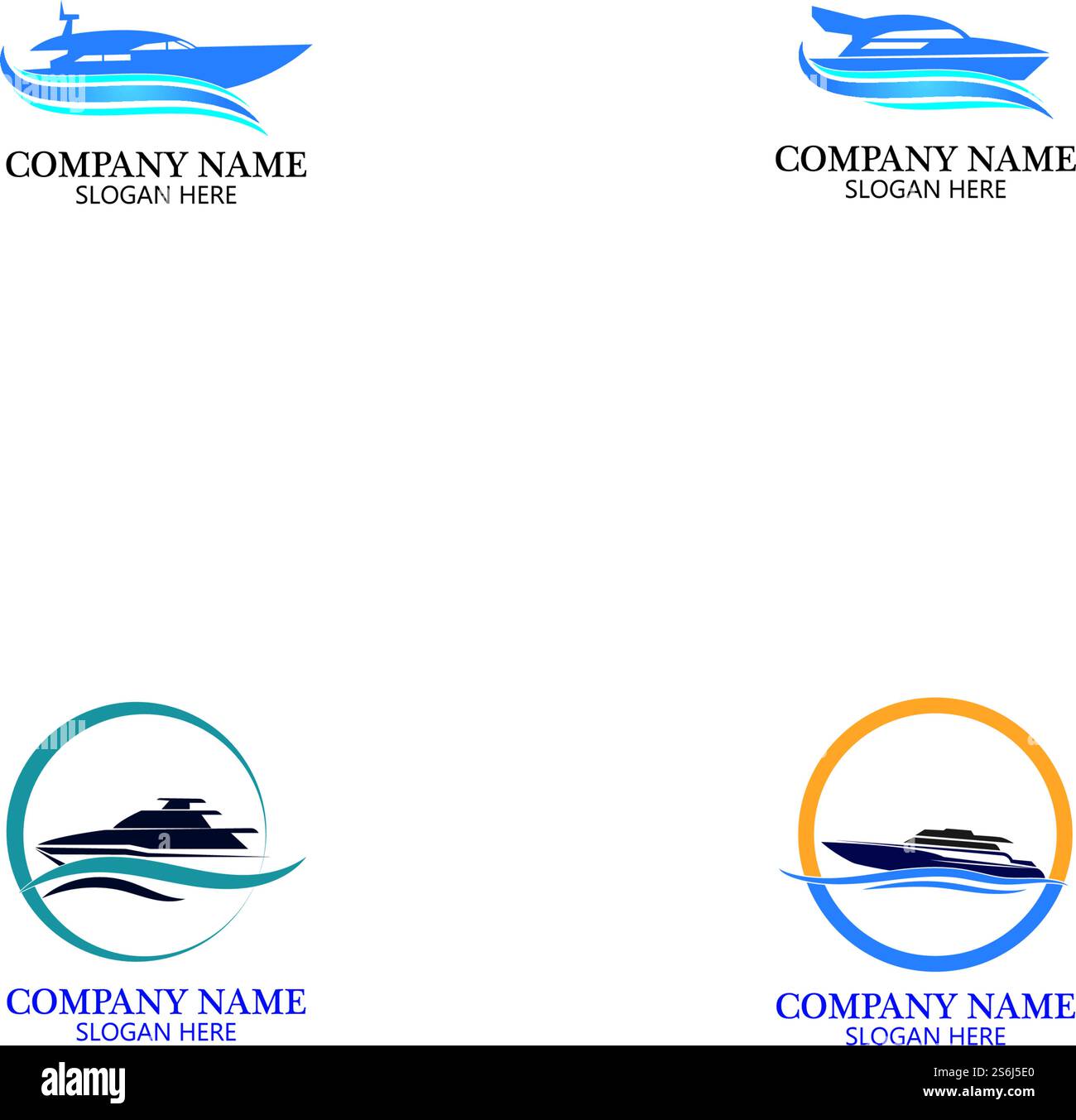 Speed Boat Logo, Logo collection set, Concept design, Symbol, Icon ...
