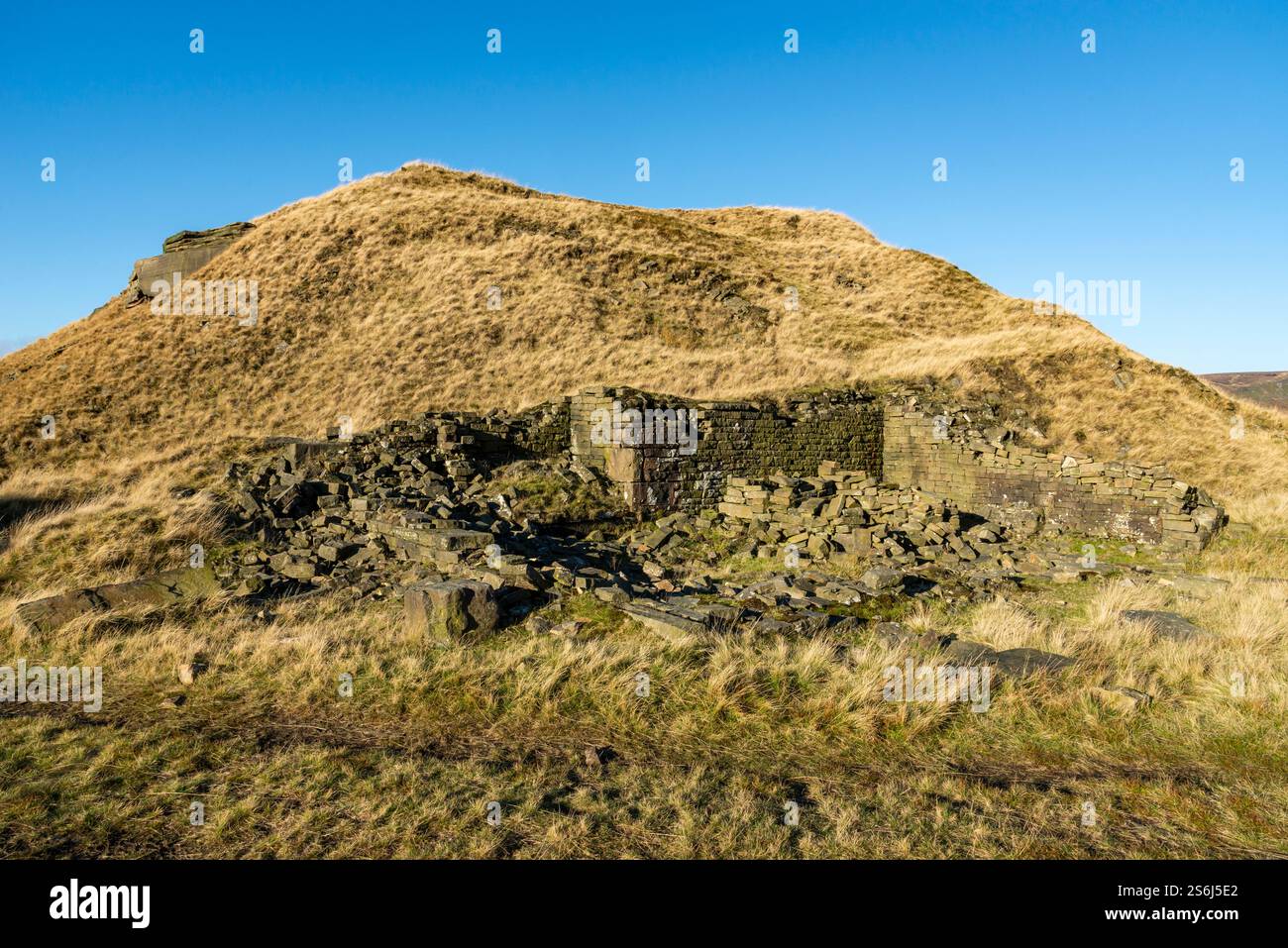 Loftend Quarry high above the Longdendale Valley in the north of the ...