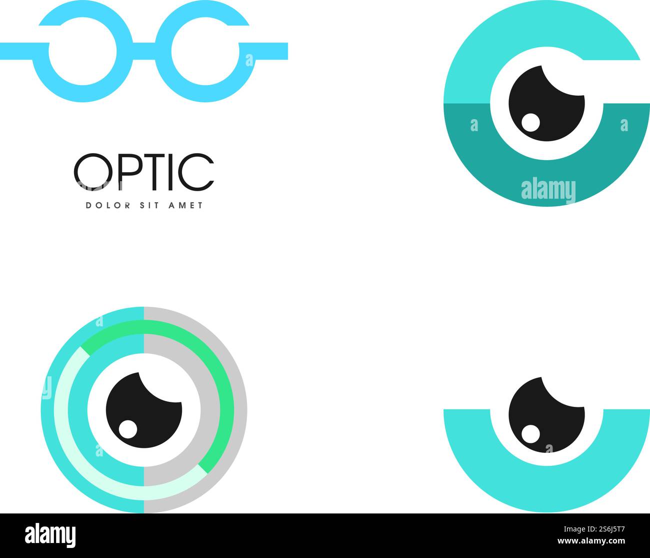 Optic logo vector flat design Stock Vector Image & Art - Alamy