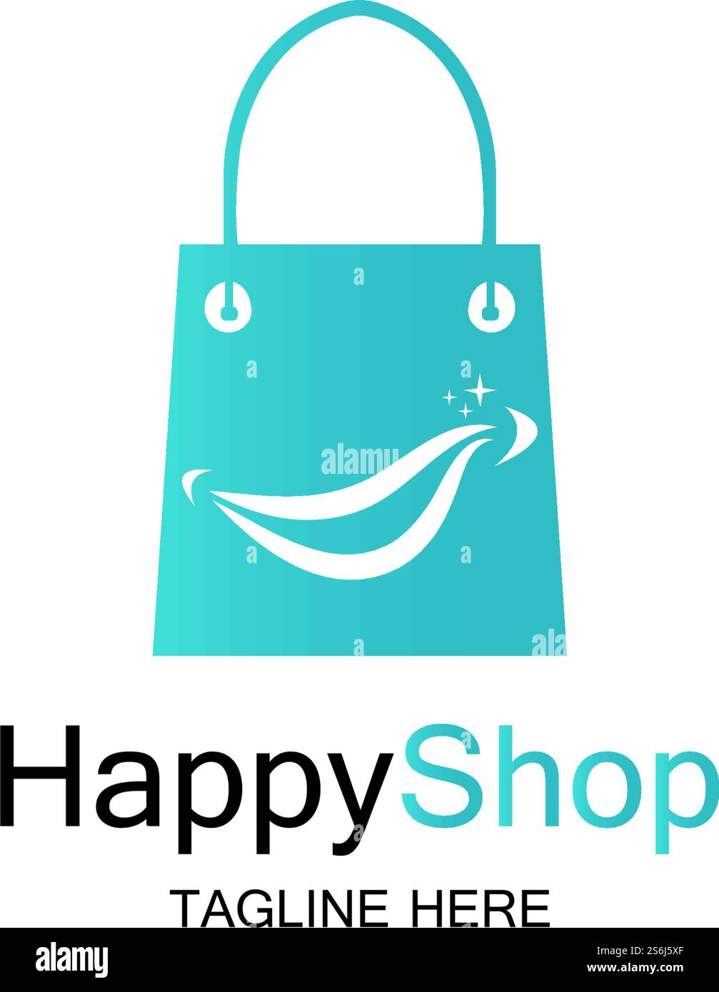 Happy Shop logo design template Stock Vector Image & Art - Alamy