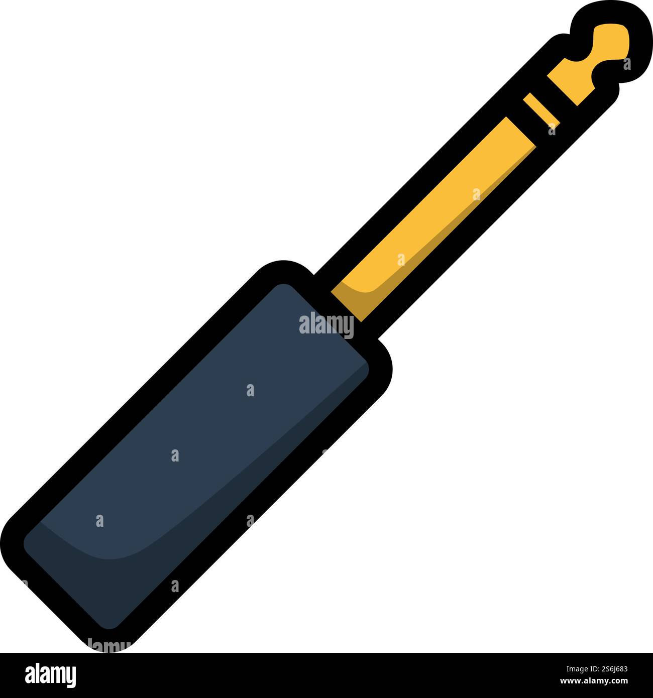Music Jack Plug-in Icon. Editable Bold Outline With Color Fill Design ...