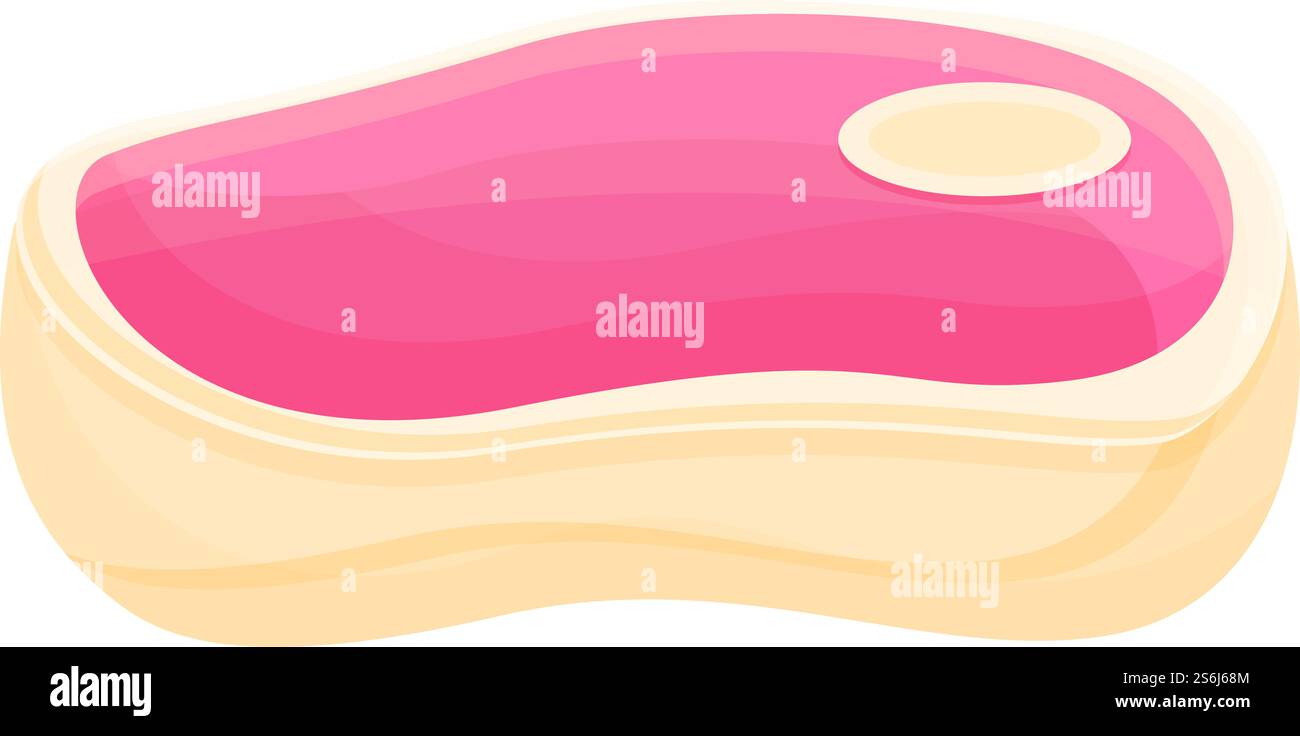 Roasted steak icon. Cartoon and flat of Roasted steak vector icon for ...