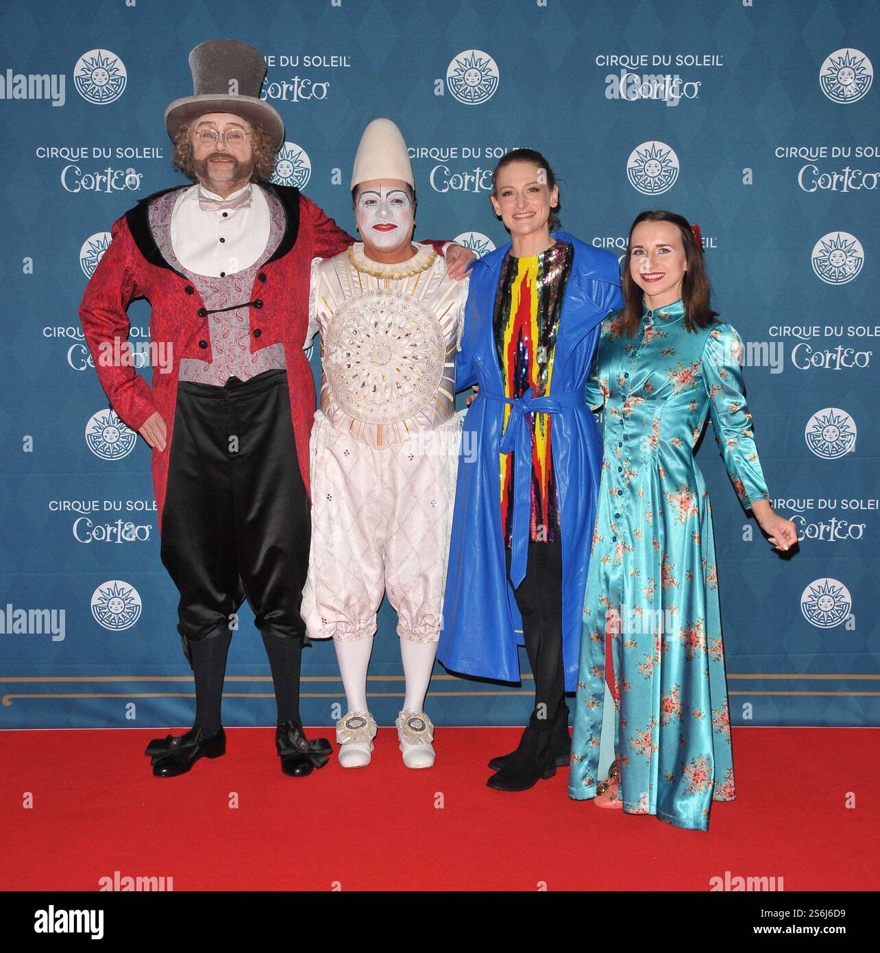 Bryony Page (2nd from right) and performers at the "Cirque du Soleil ...