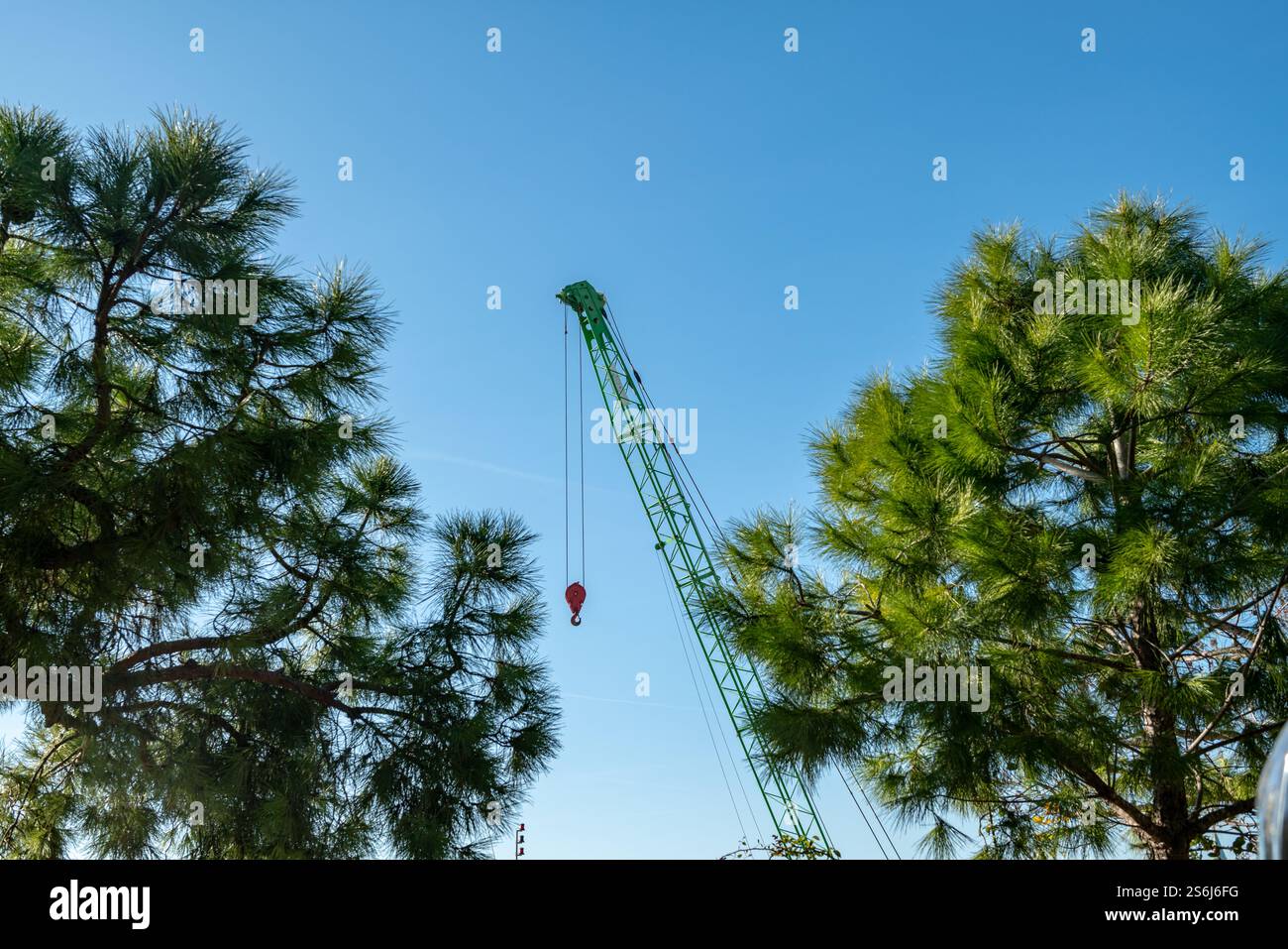 construction site, overhead hook crane is an essential lifting tool in ...