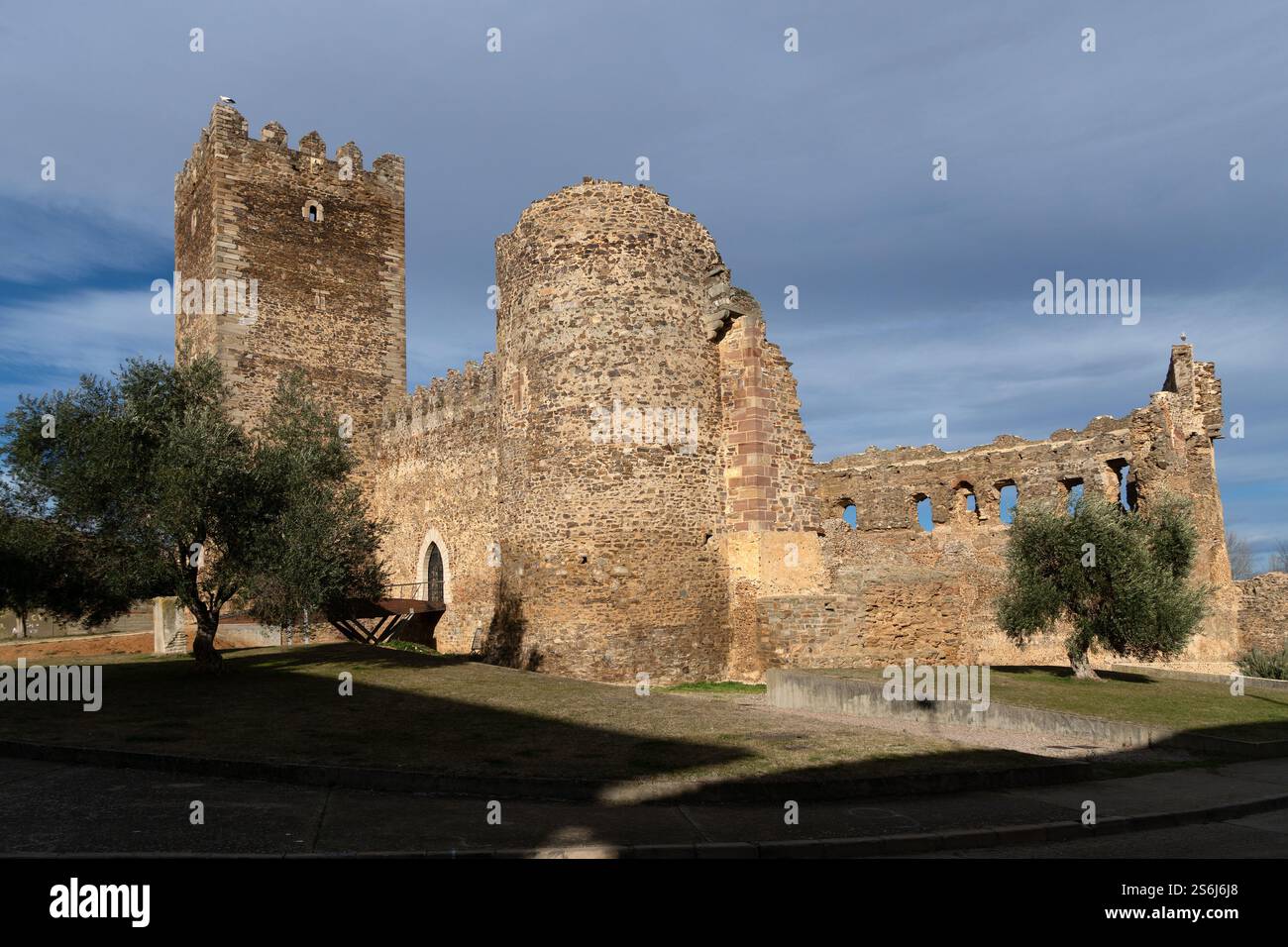 Medieval castleof of Nagula de Negrillos at sunset, León, Castilla y ...