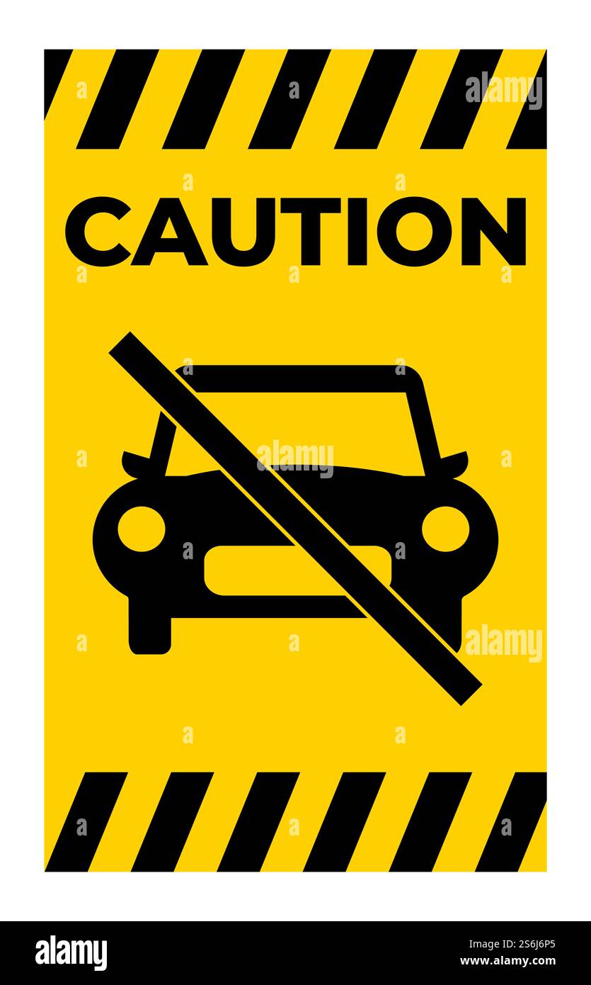 Car prohibition sign on white background Stock Vector Image & Art - Alamy