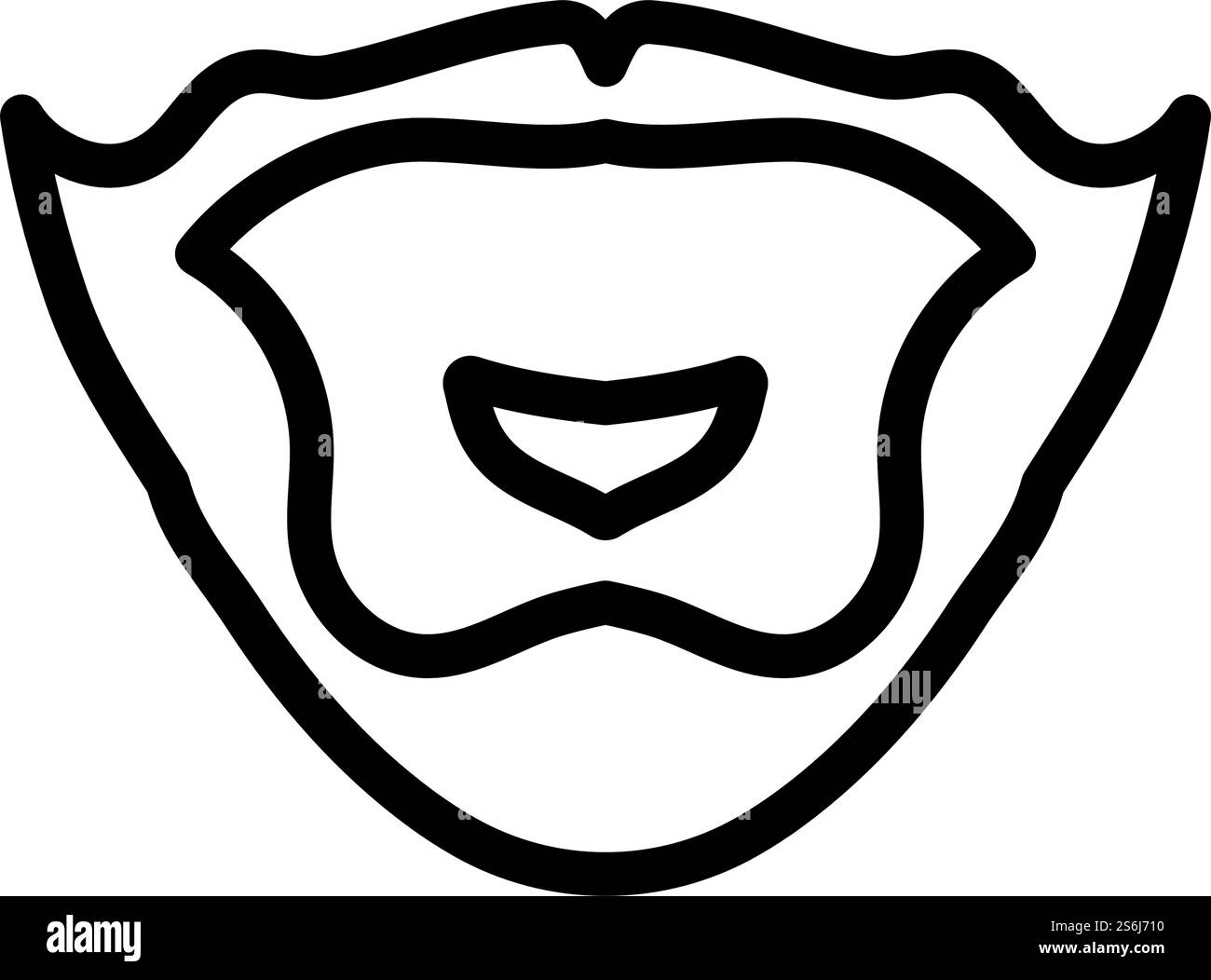 Goatee Icon. Editable Bold Outline Design. Vector Illustration Stock ...