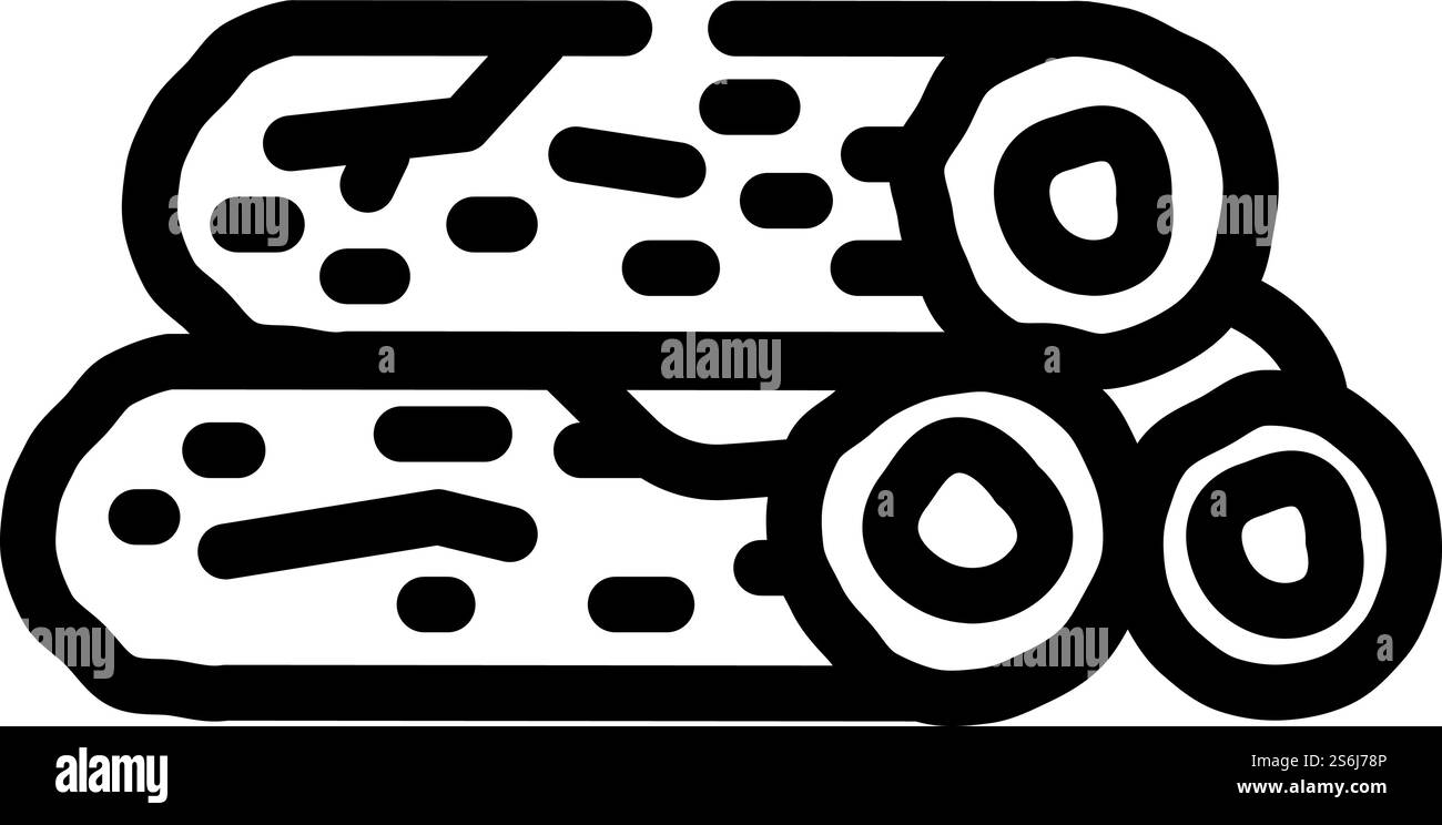 wooden bar building material line icon vector. wooden bar building ...