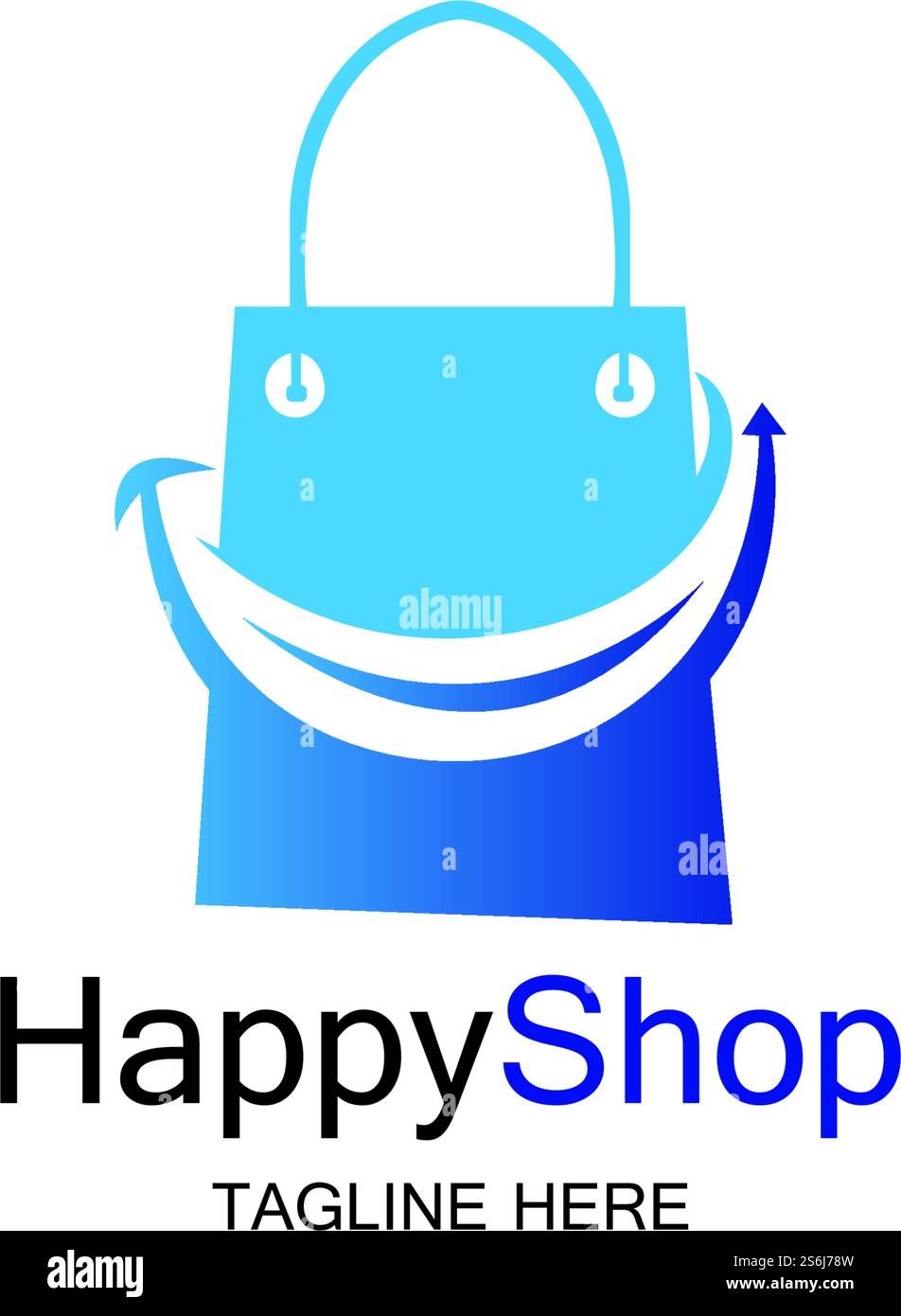 Happy Shop logo design template Stock Vector Image & Art - Alamy