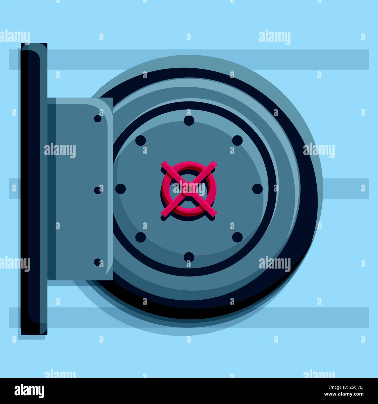 Deposit round safe icon. Cartoon of Deposit round safe vector icon for ...