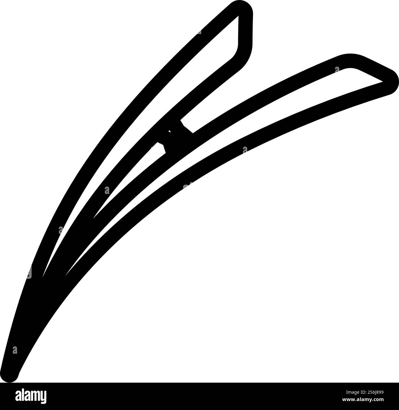 Hair Clip Icon. Editable Bold Outline Design. Vector Illustration Stock ...