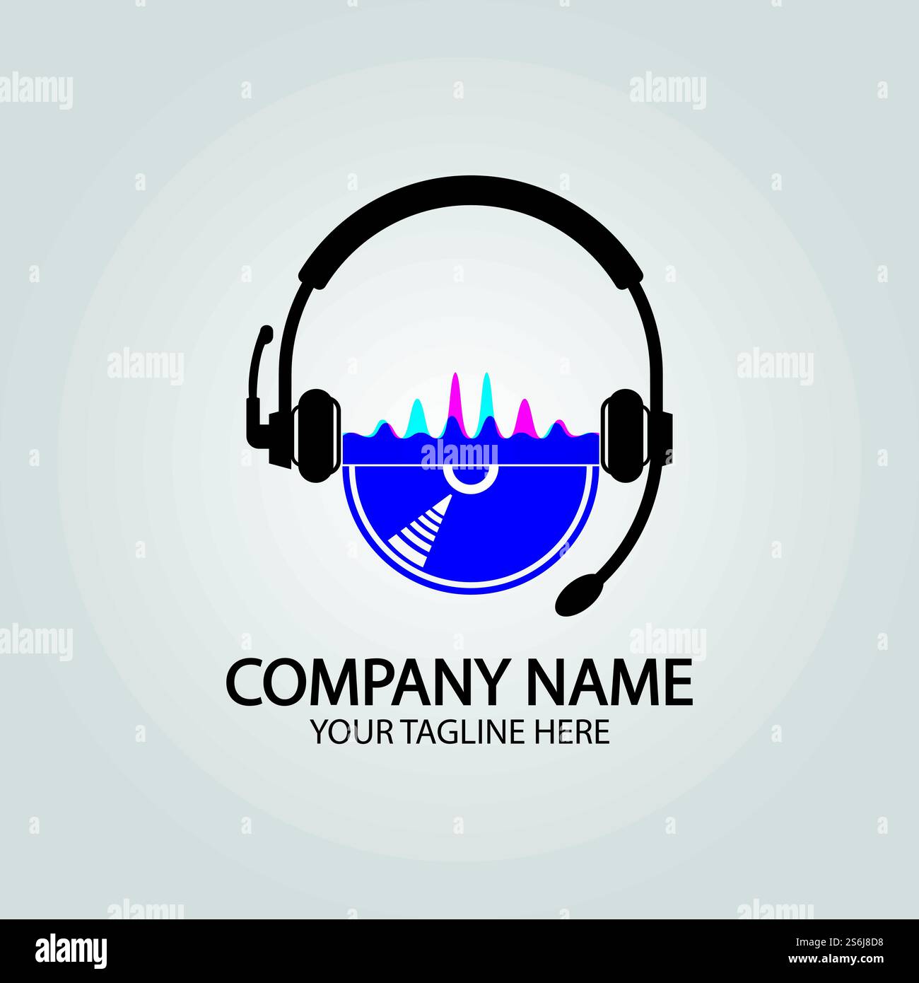 Headphone DJ, Music Studio Recording, Soundwave Logo Design Inspiration ...