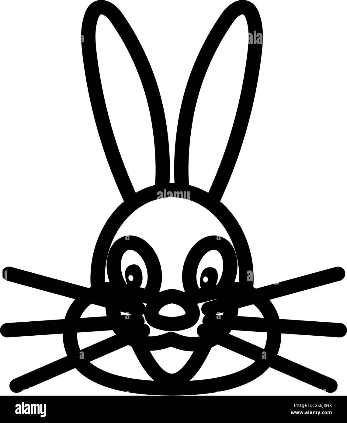 Hare Puppet Doll Icon. Editable Bold Outline Design. Vector ...