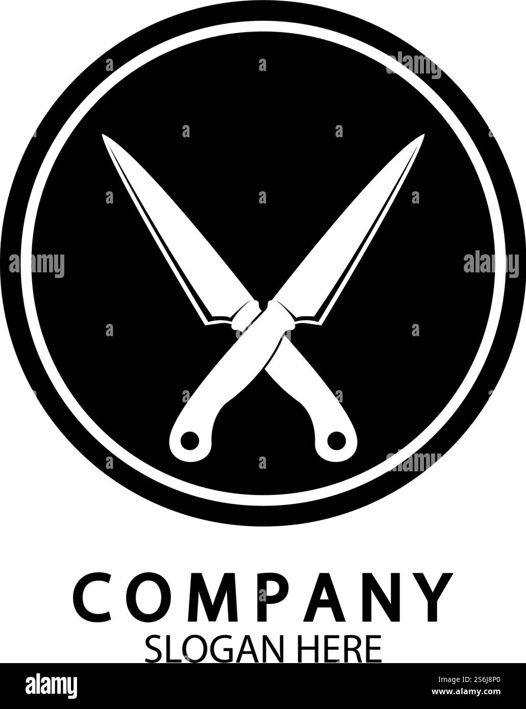 The crossed knives icon. Knife and chef, kitchen symbol. Flat ...