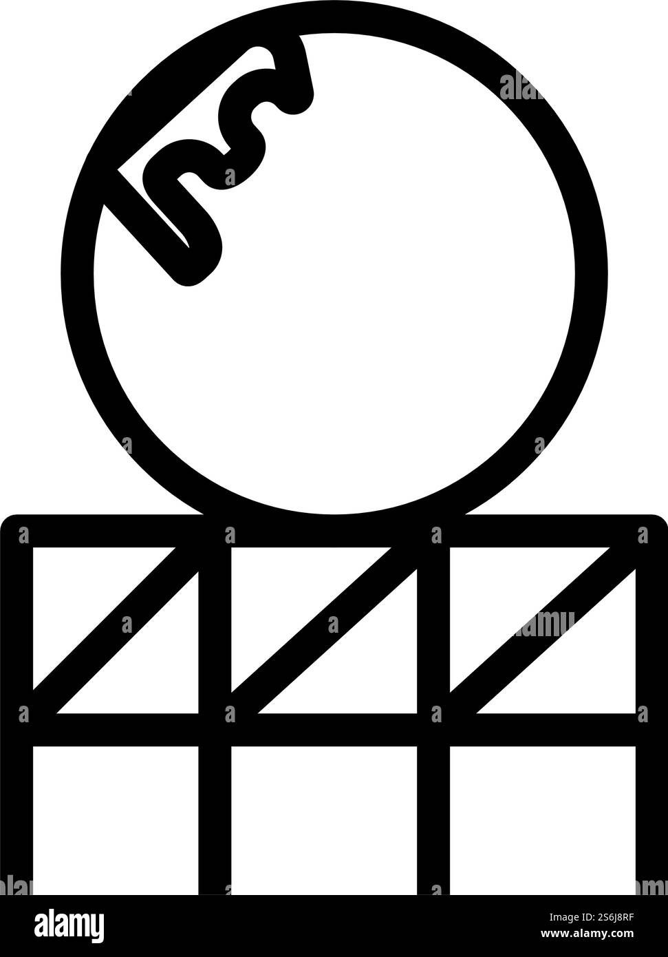 Roller Coaster Loop Icon. Editable Bold Outline Design. Vector ...