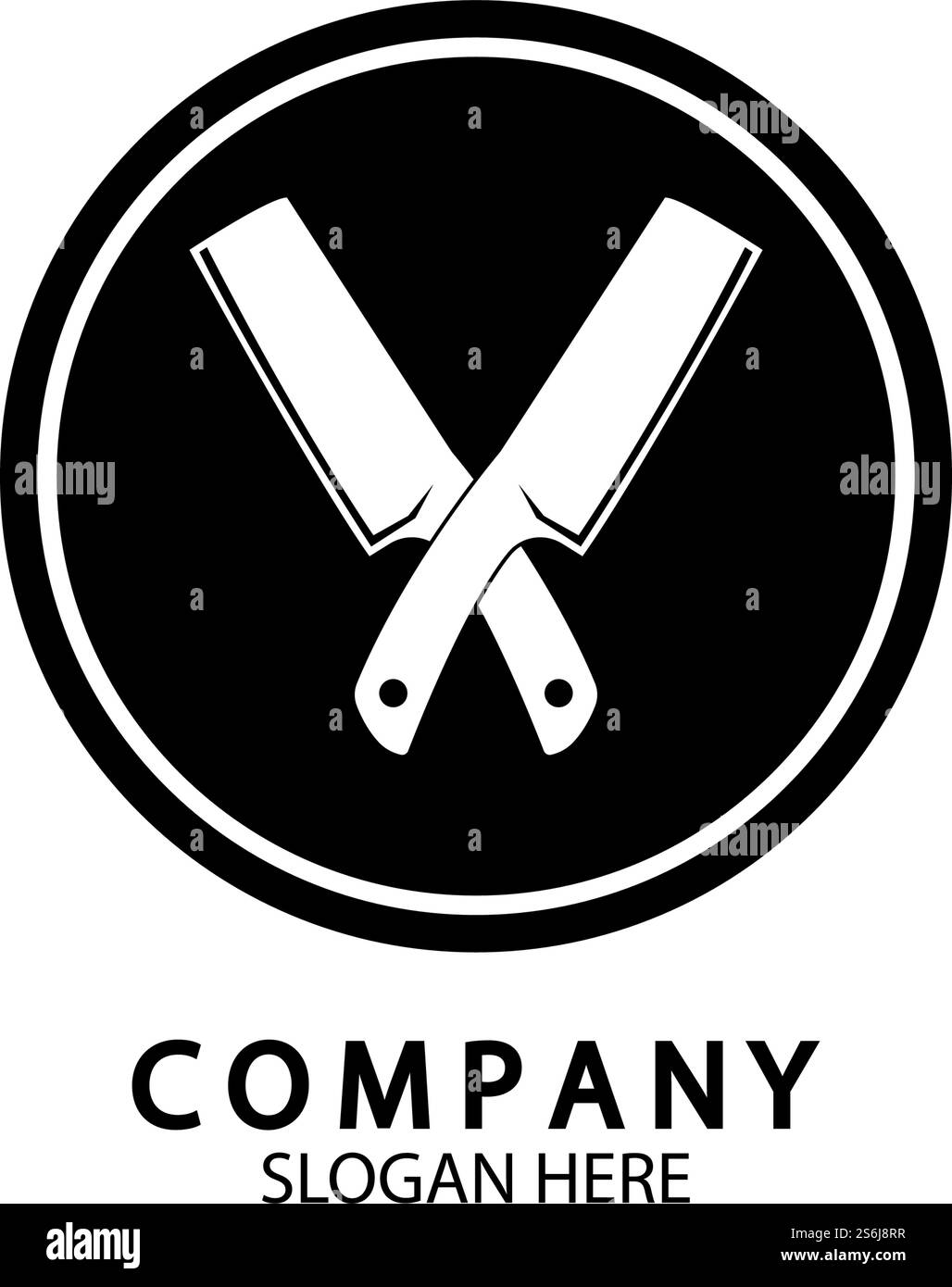 The crossed knives icon. Knife and chef, kitchen symbol. Flat ...