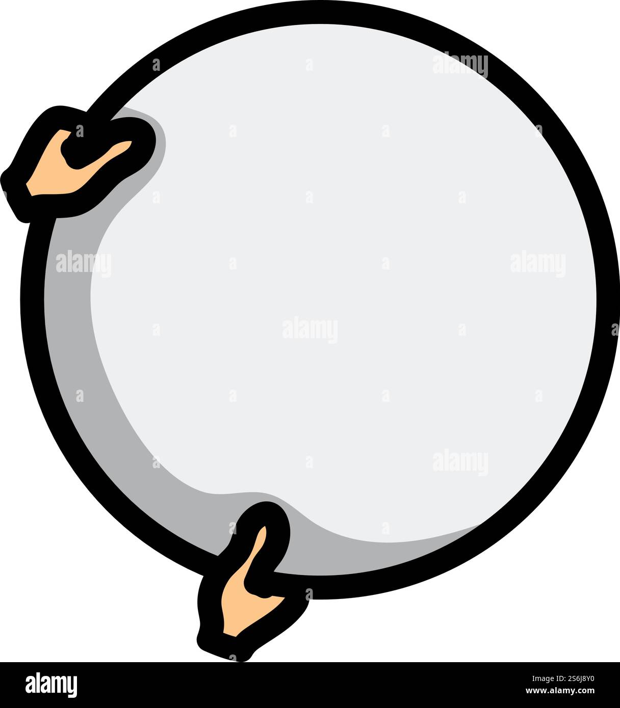 Icon Of Hand Holding Photography Reflector. Editable Bold Outline With ...