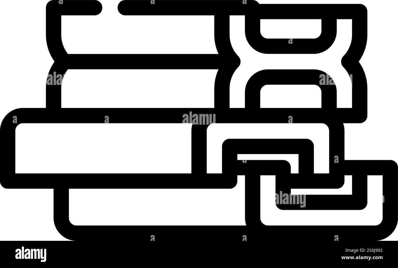 support structures, beams and channels building material line icon ...