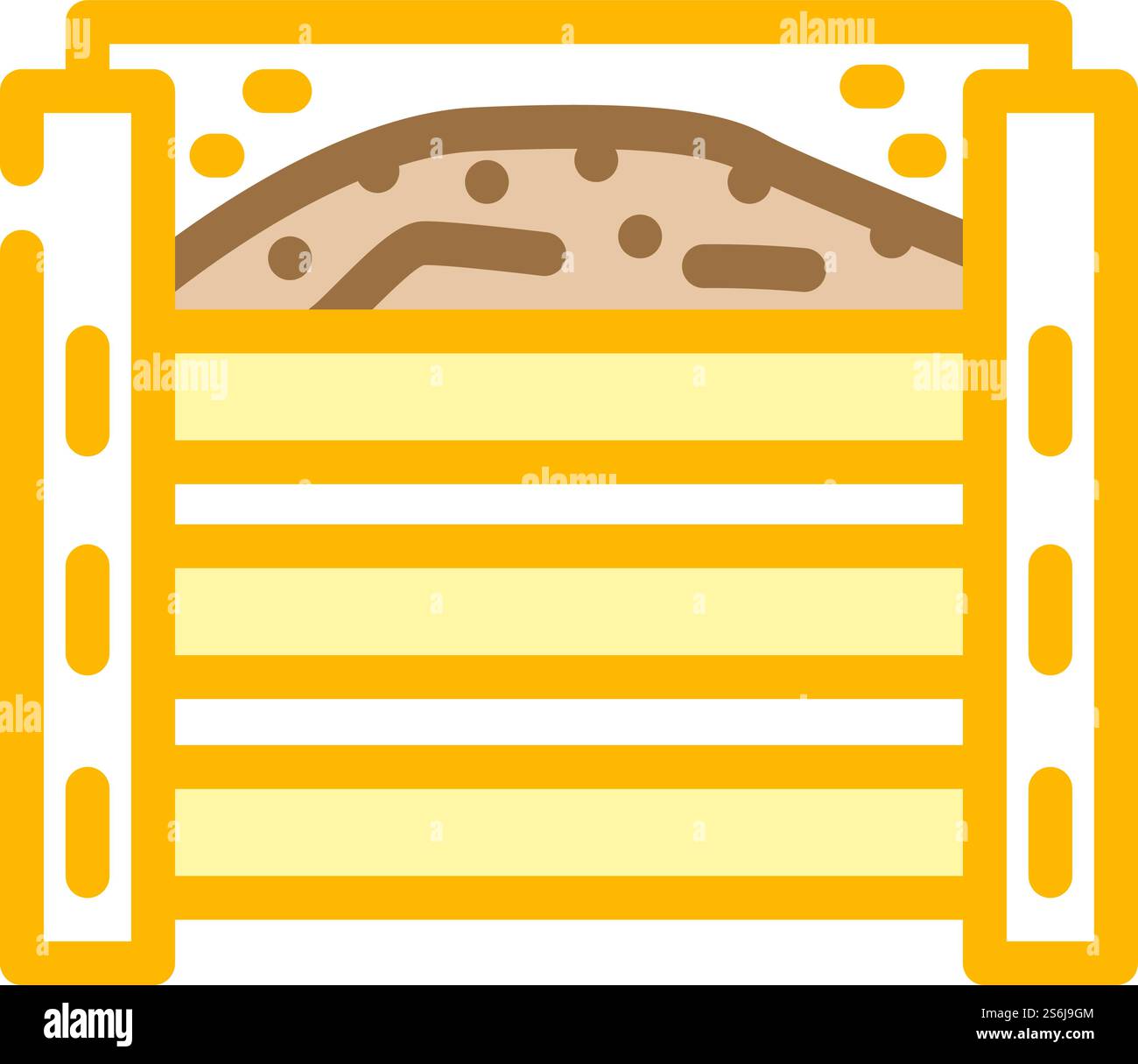 homemade composter color icon vector. homemade composter sign. isolated ...