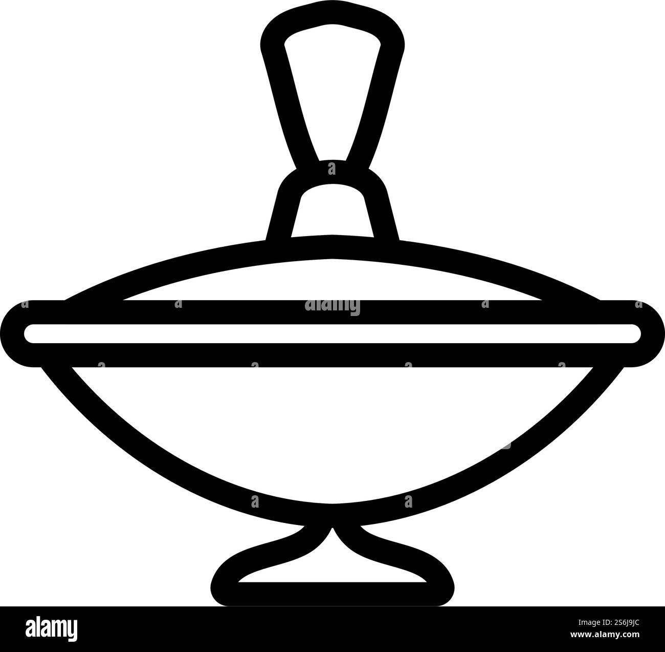 Peg-Top Icon. Editable Bold Outline Design. Vector Illustration Stock ...