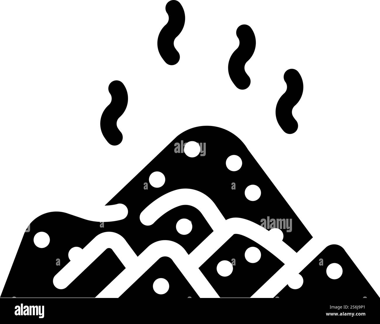 pile compost glyph icon vector. pile compost sign. isolated contour ...