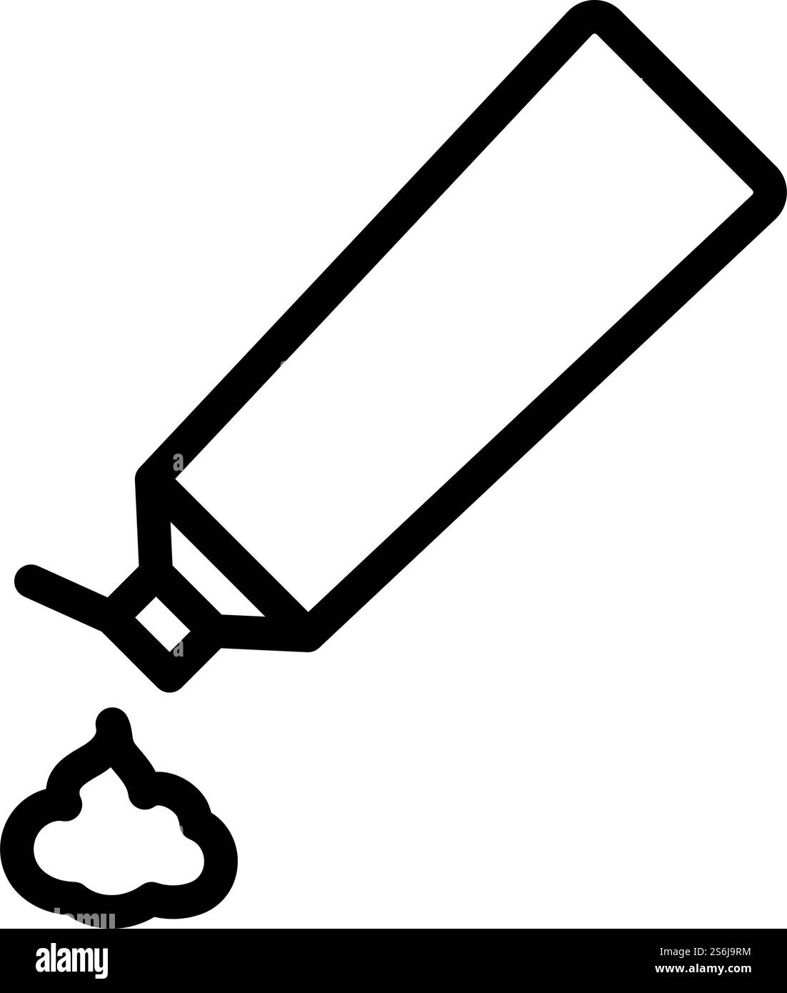 Toothpaste Tube Icon. Editable Bold Outline Design. Vector Illustration ...