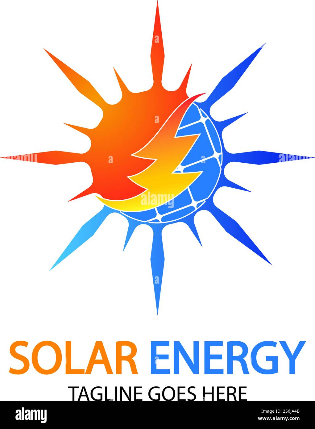 Sun solar energy logo design template. solar tech logo designs Stock ...