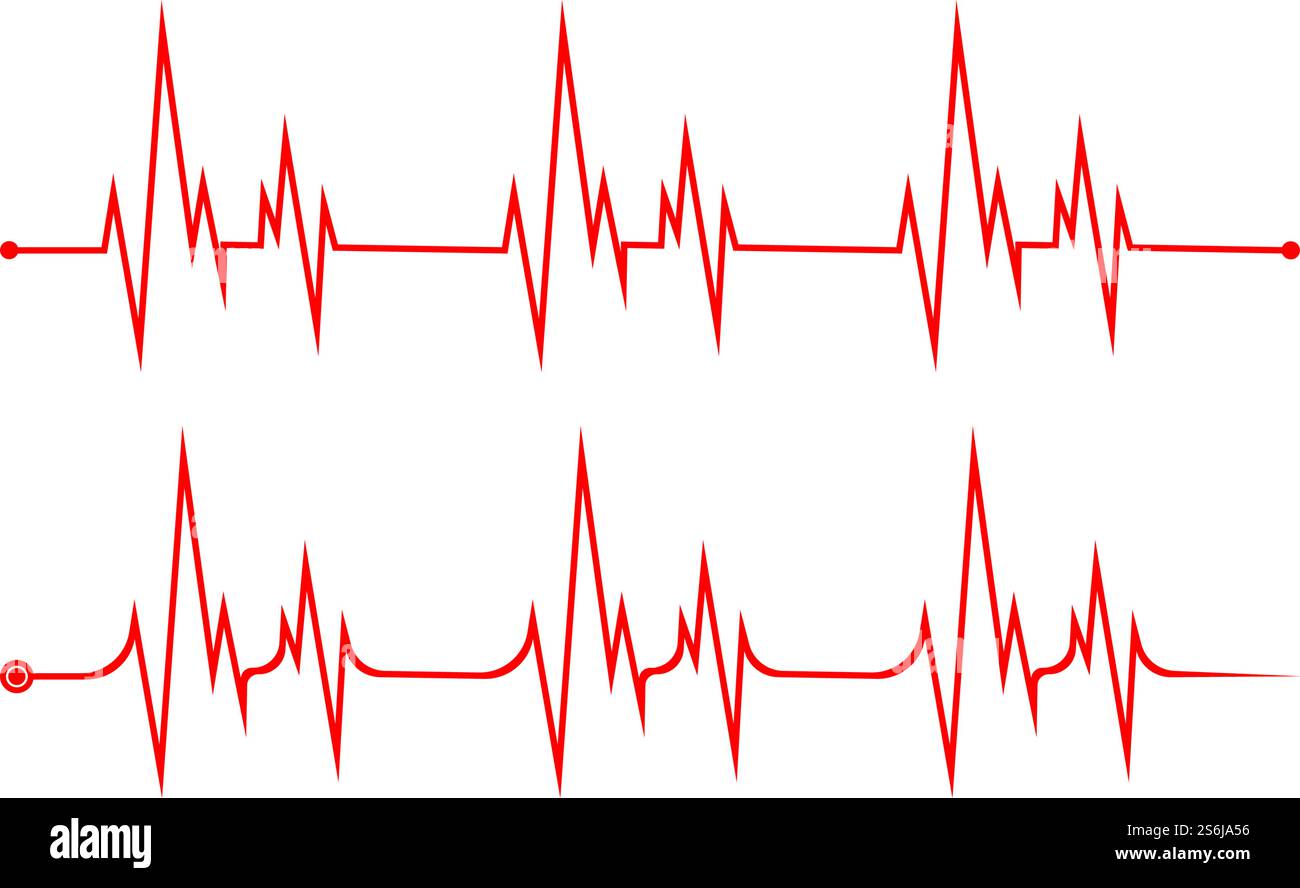 art design health medical heart beat pulse Stock Vector Image & Art - Alamy