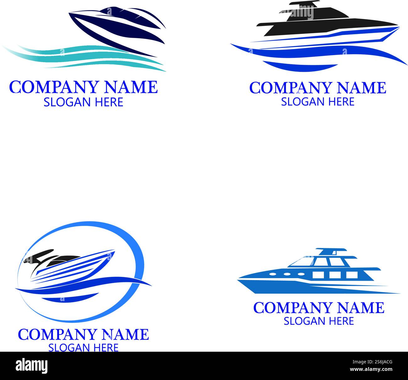 Speed Boat Logo, Logo collection set, Concept design, Symbol, Icon ...