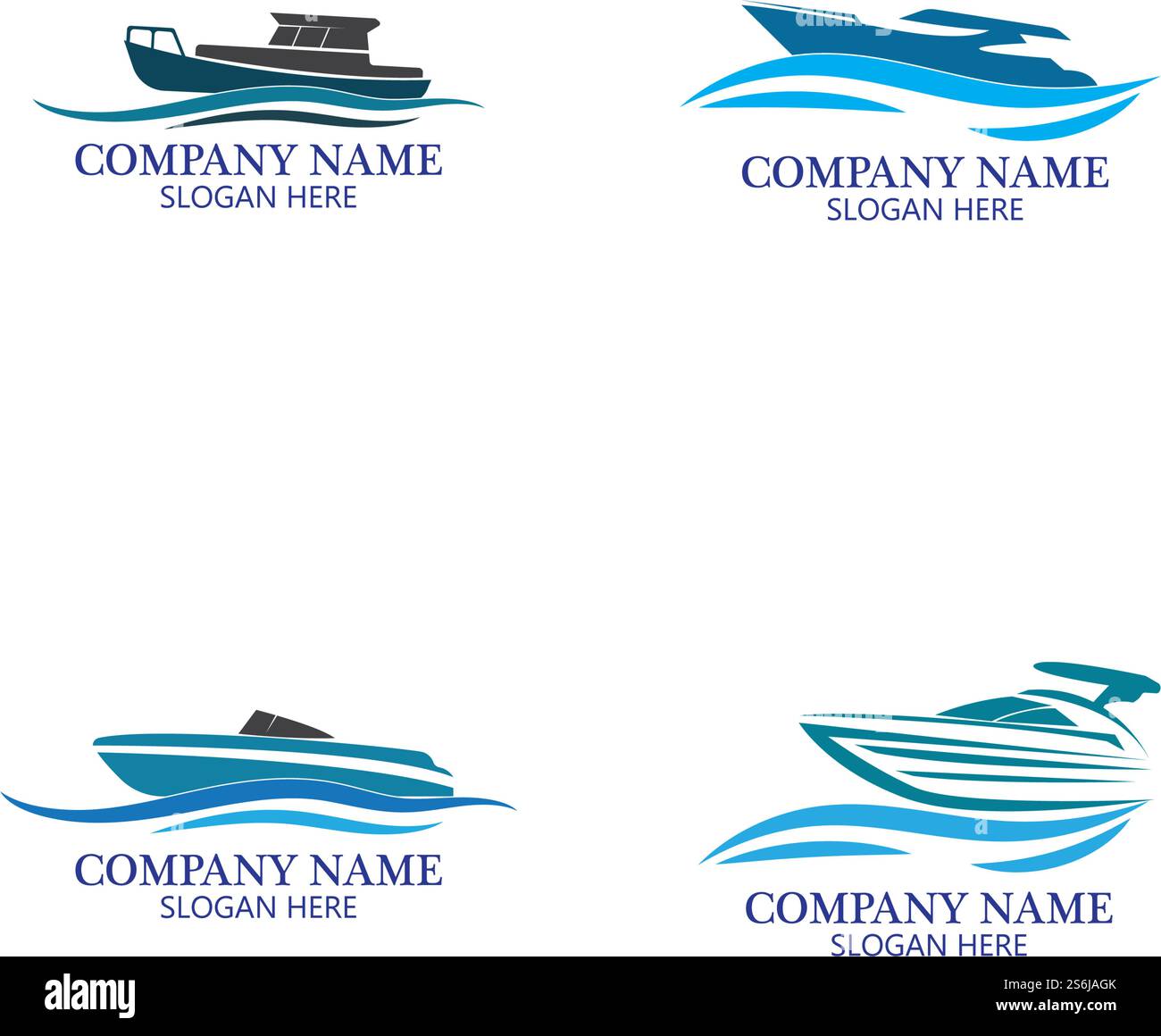 Speed Boat Logo, Logo collection set, Concept design, Symbol, Icon ...