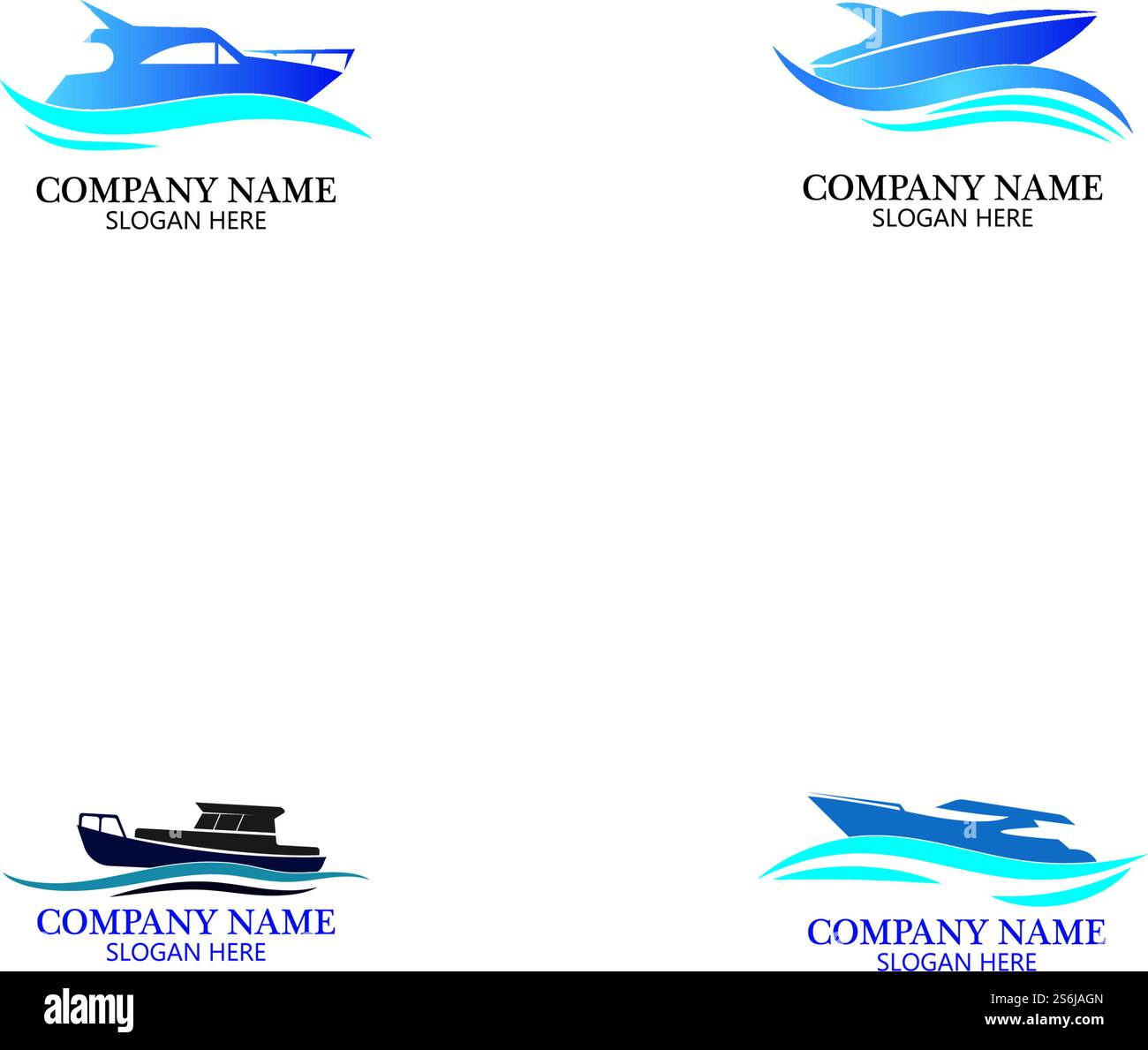 Speed Boat Logo, Logo collection set, Concept design, Symbol, Icon ...