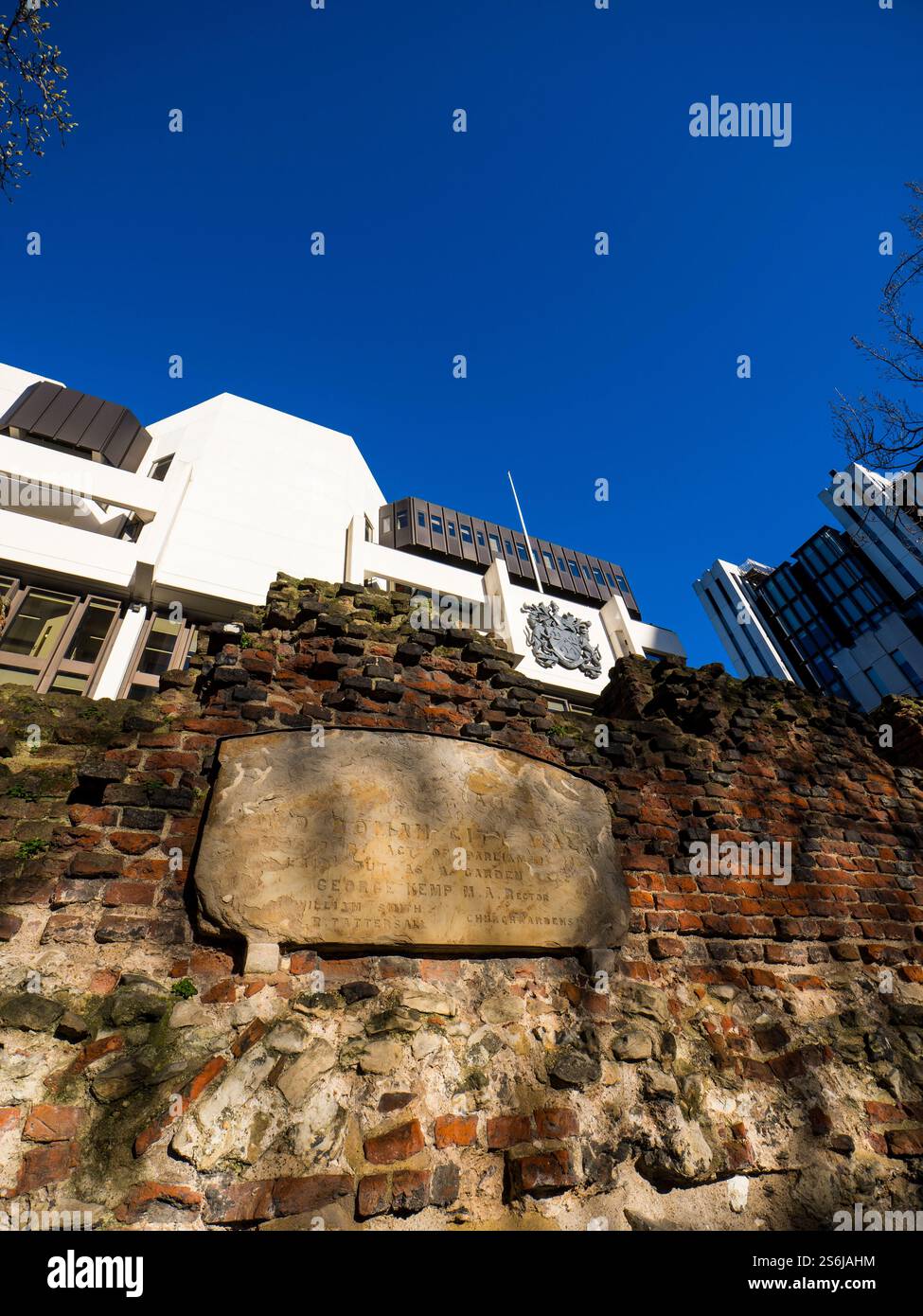 The Modern Salters Hall, and Ruins of Roman London Wall, The City of ...