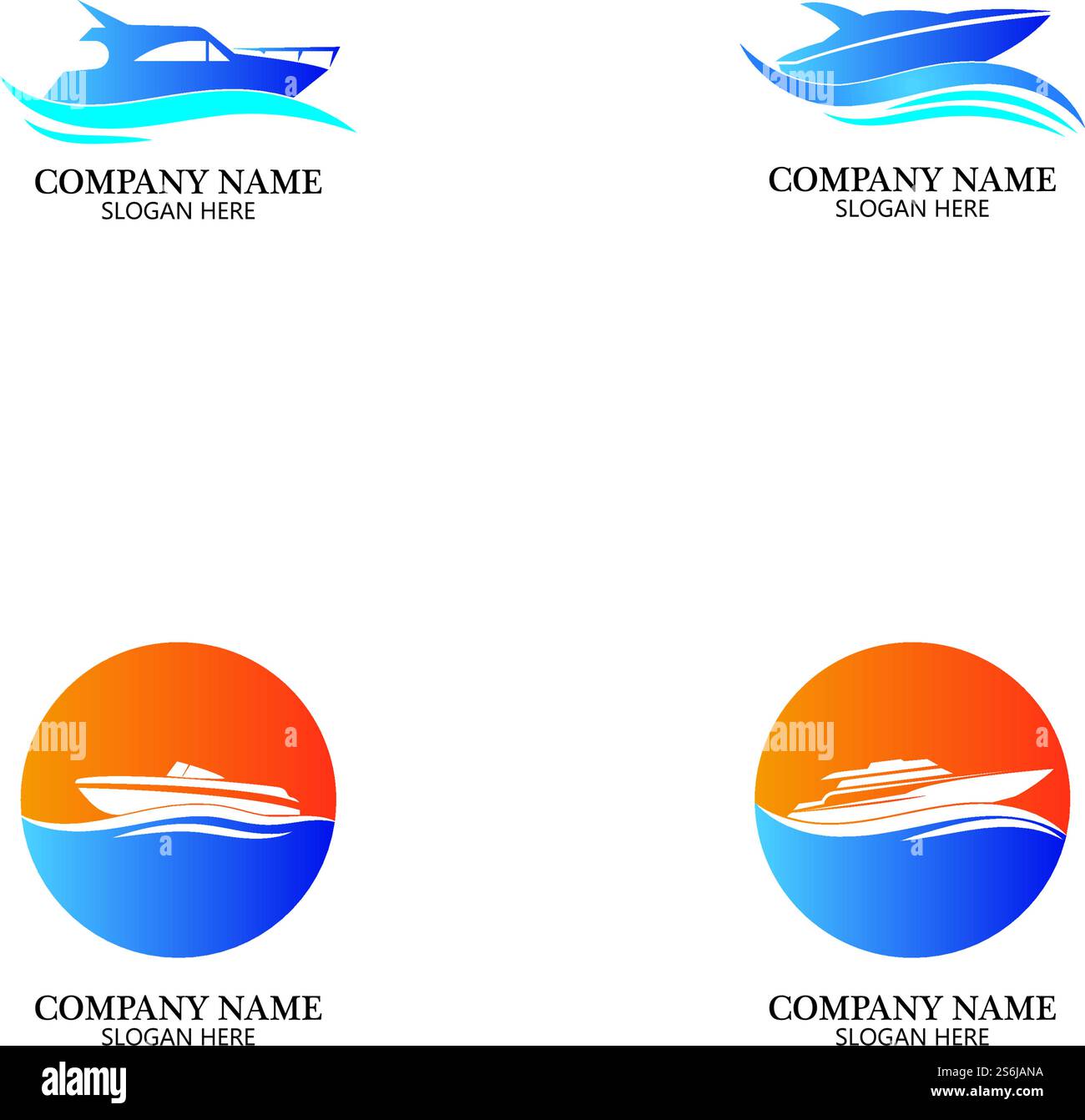 Speed Boat Logo, Logo collection set, Concept design, Symbol, Icon ...