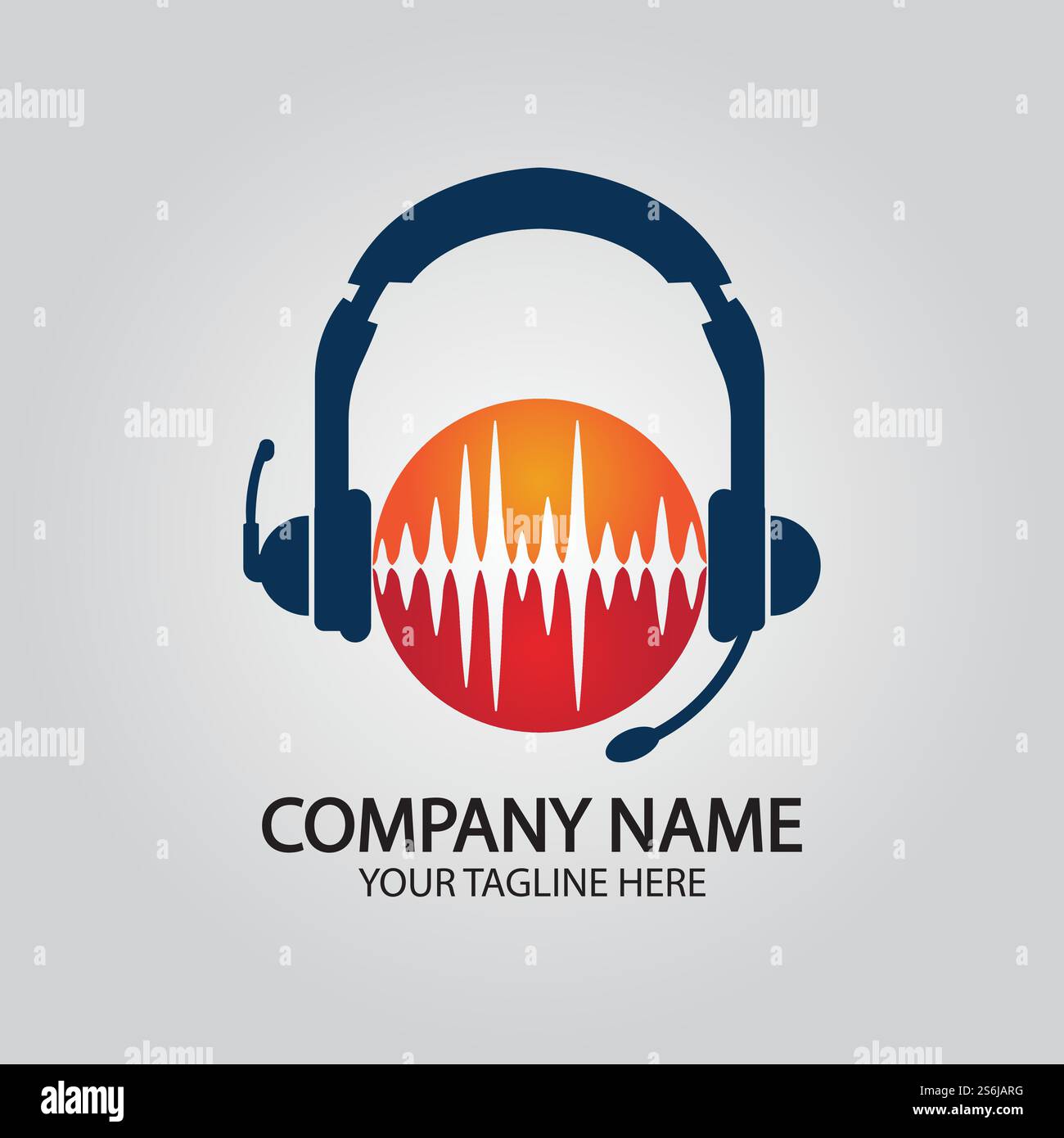 Headphone DJ, Music Studio Recording, Soundwave Logo Design Inspiration ...