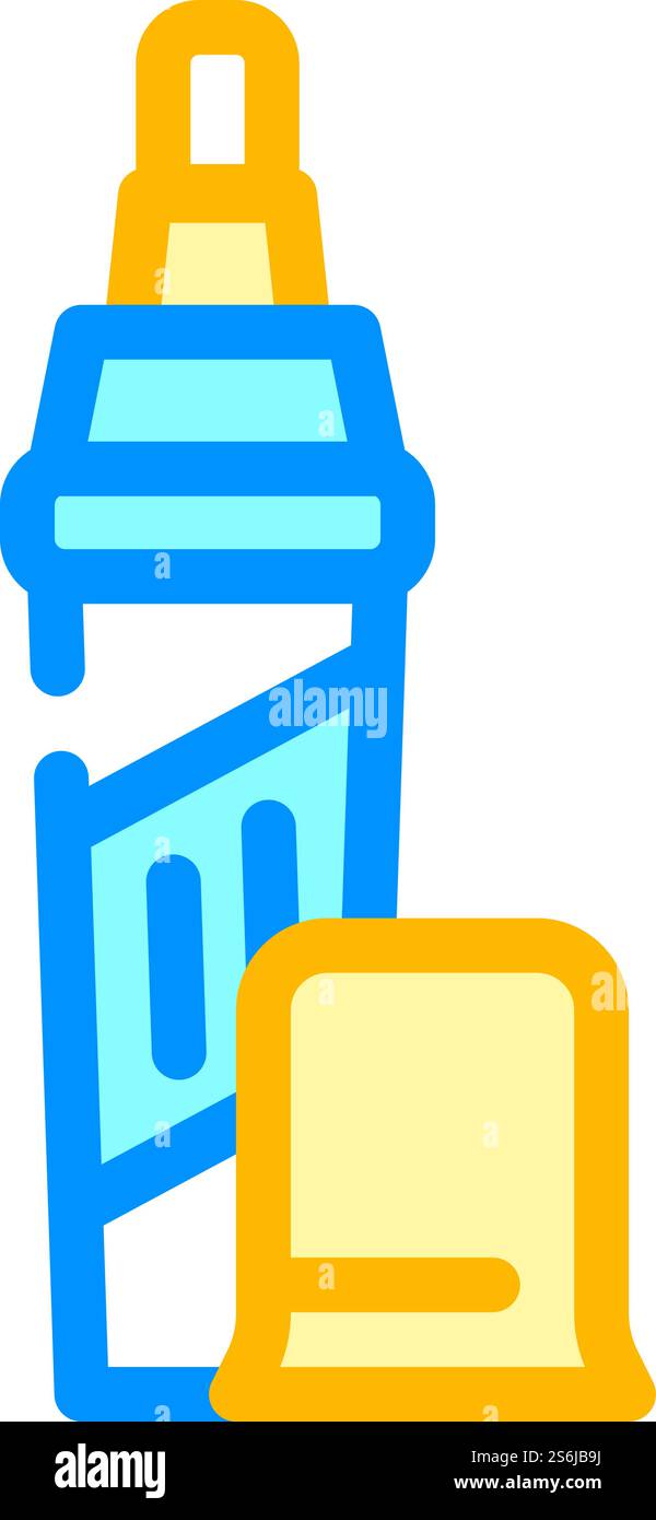 pencil for removing scratches color icon vector. pencil for removing ...