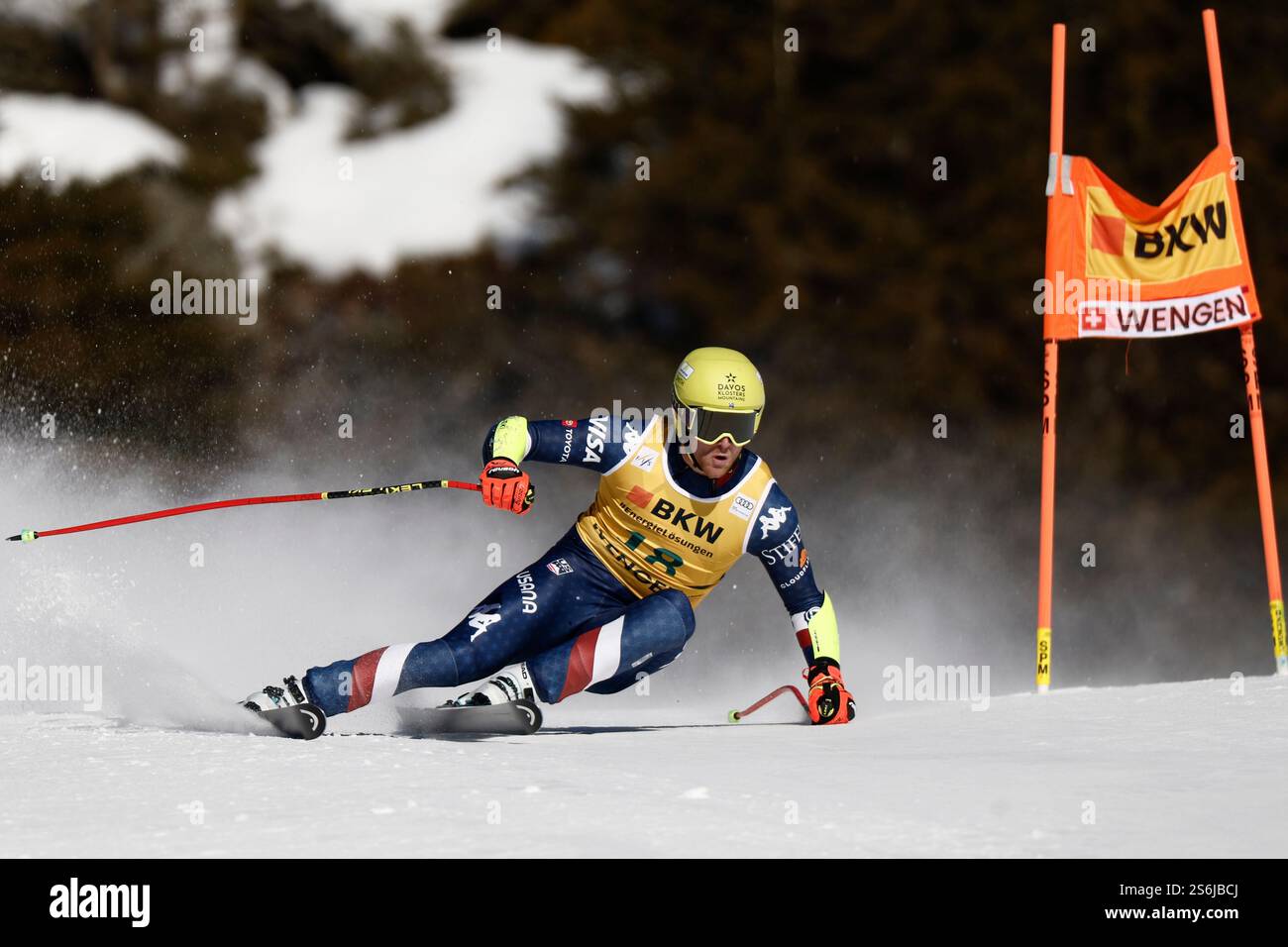 United States' Ryan Cochran Siegle speeds down the course during an ...