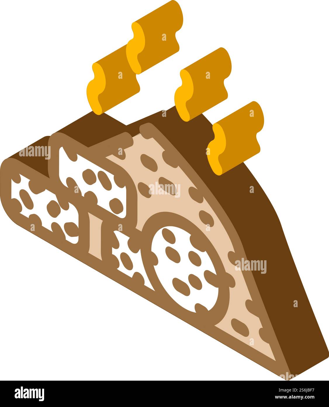 pressed compost isometric icon vector. pressed compost sign. isolated ...